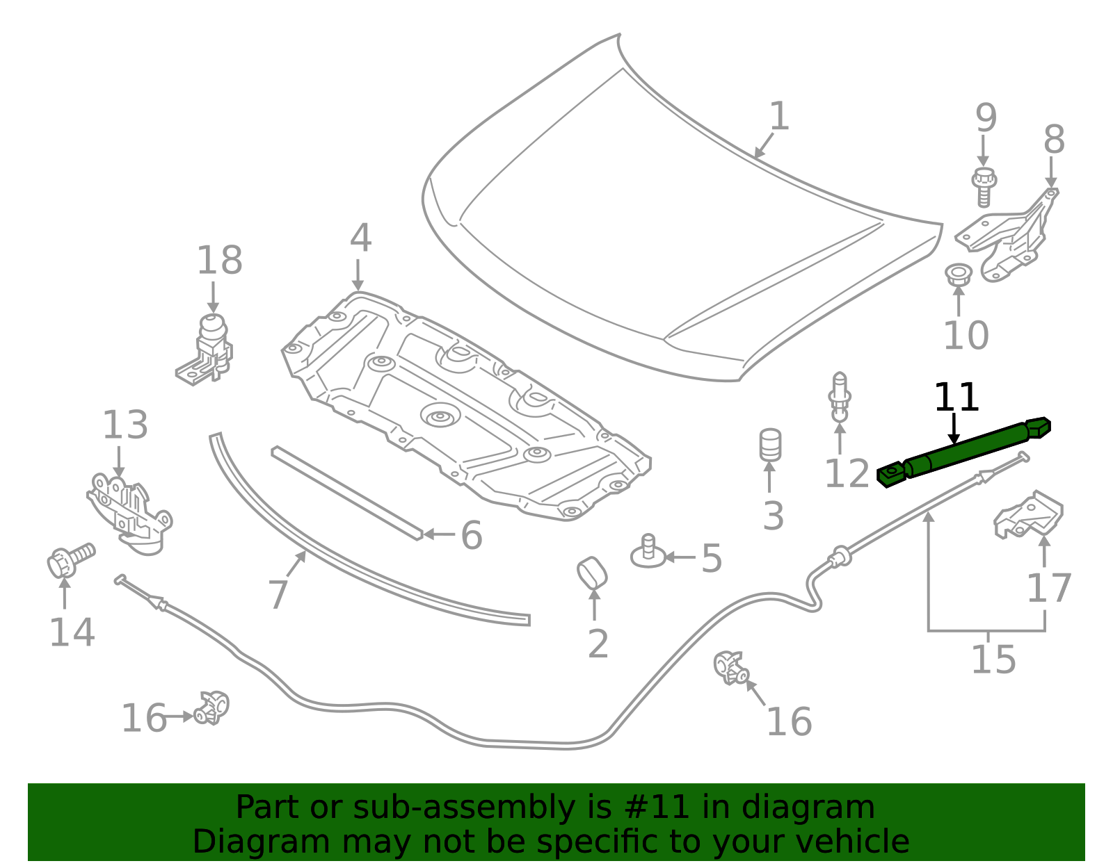 65470-6JF0A - High-Quality Hood Lift Support for 2021-2024 Nissan ...