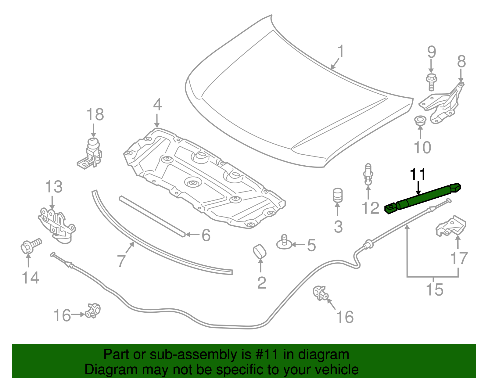65470-6JF0A - High-Quality Hood Lift Support for 2021-2024 Nissan ...