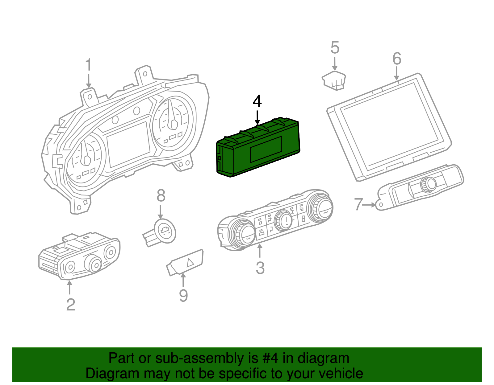 2018-2019 GM Heating and Air Conditioning Remote Control 84422046 ...
