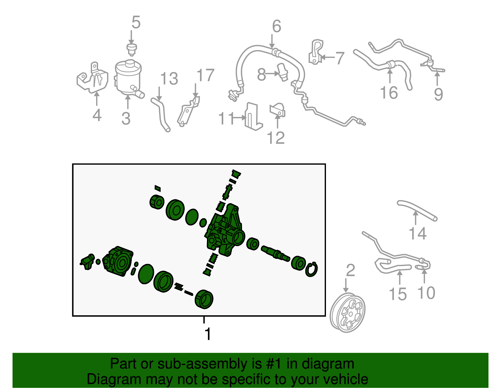 56110-RNA-315 - Power Steering Pump 2007-2011 Honda Civic | Honda Parts ...
