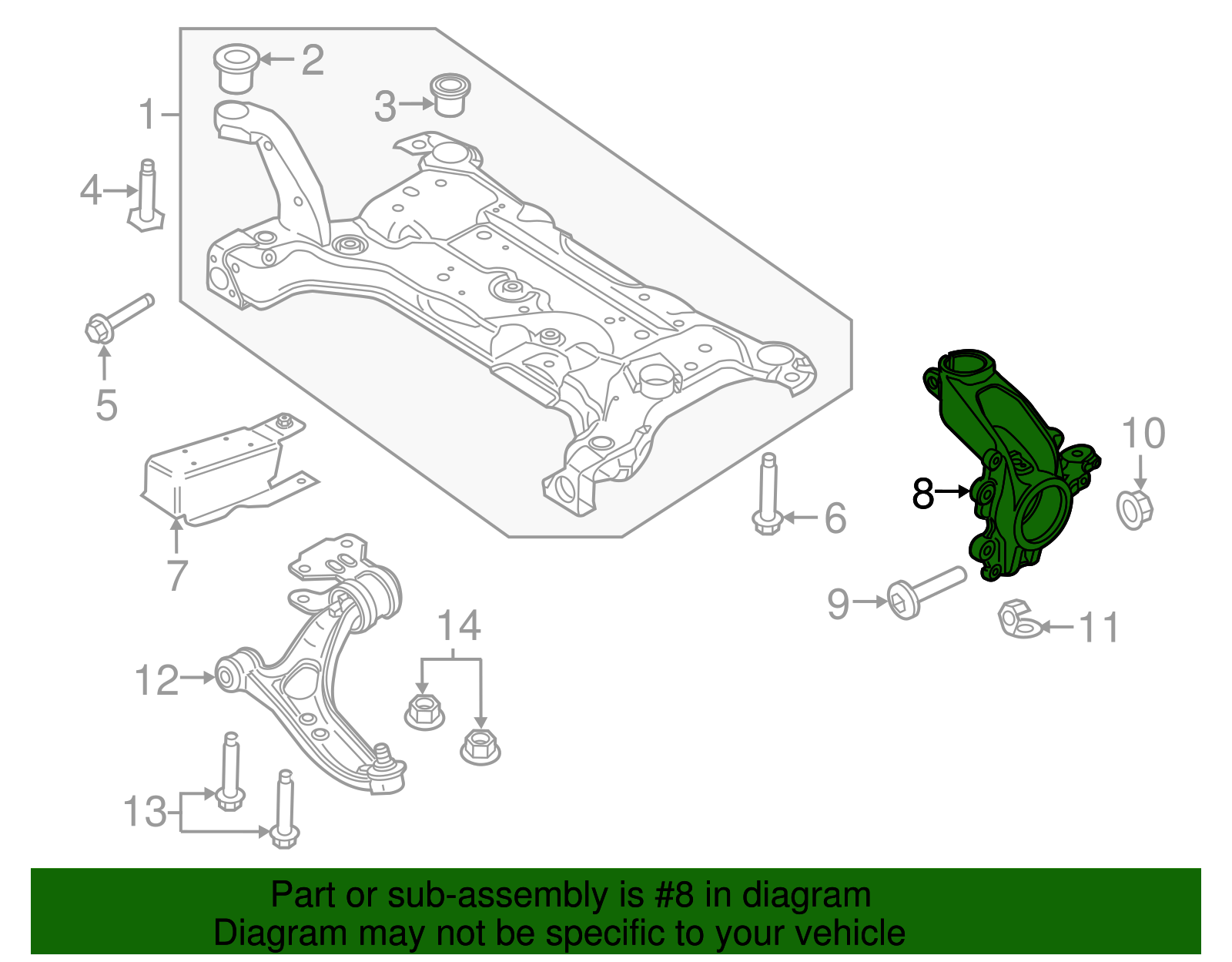 2013-2018 Ford C-Max | Motorcraft™ Knuckle | MEF-492 | Walls' Ford Parts