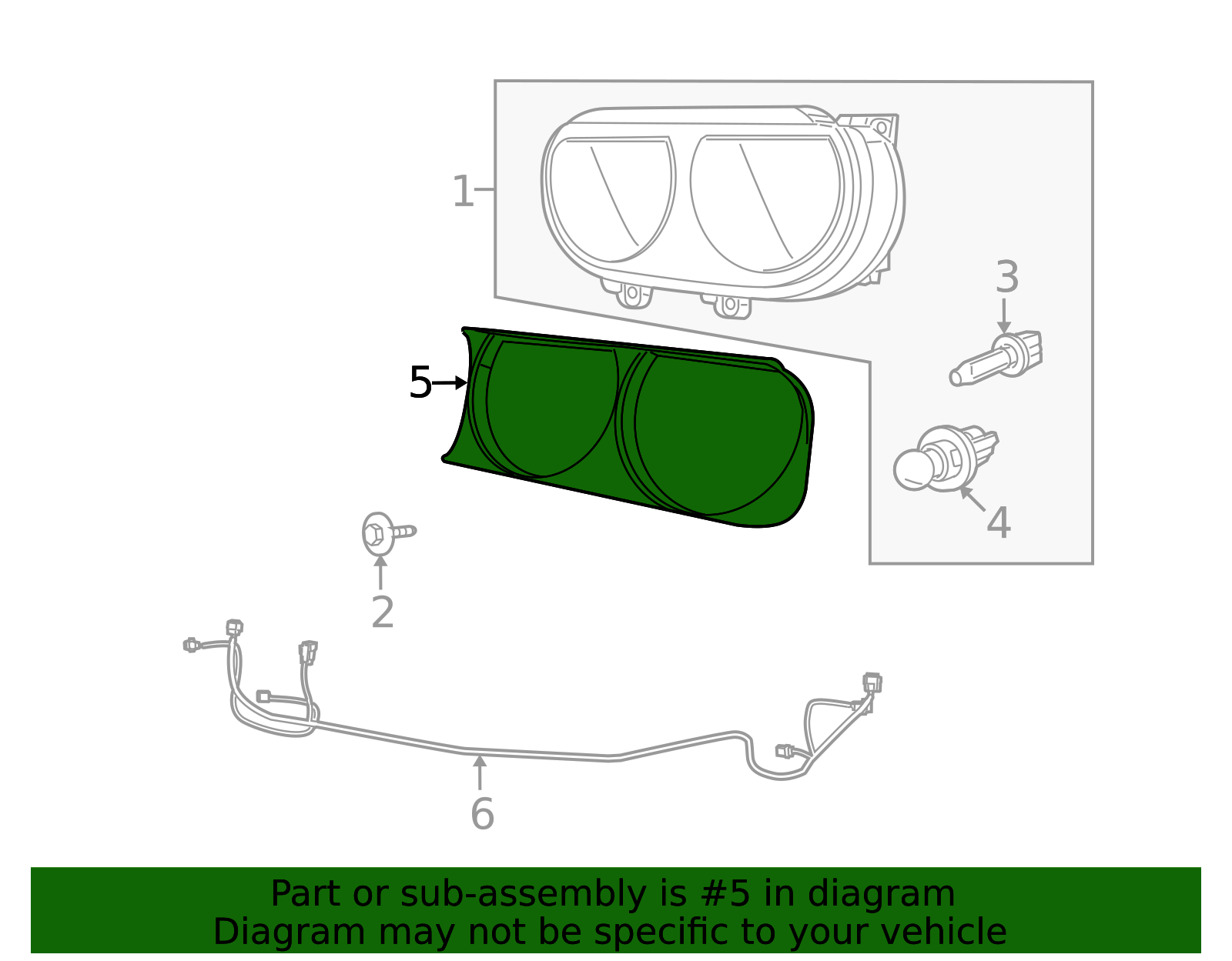 2015-2023 Dodge Challenger Headlamp Bezel, Right 68259054AB | Mopar ...