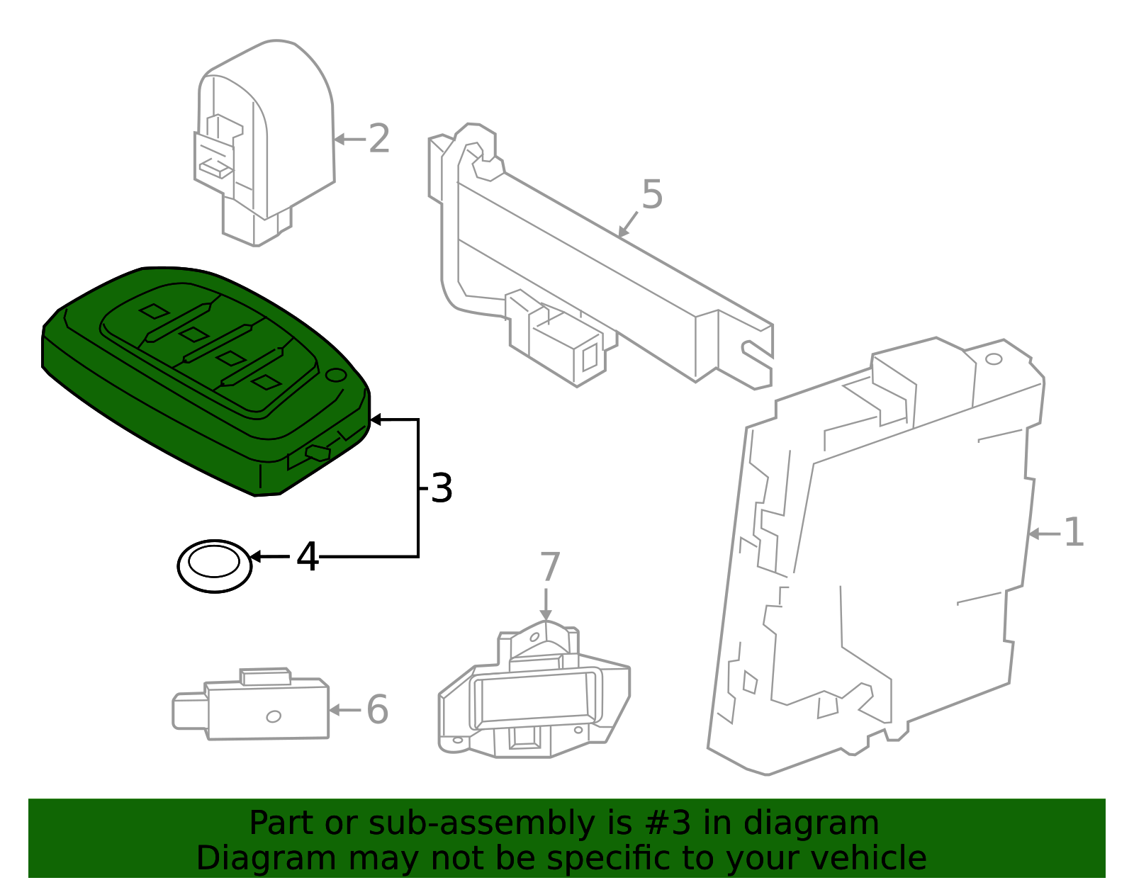 2022-2024 Hyundai Ioniq 5 Keyless Entry Transmitter 95440-GI010 ...