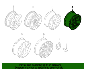 36-11-6-796-249 - Wheel Alloy - 2012-2019 BMW | Buy BMW Parts Now