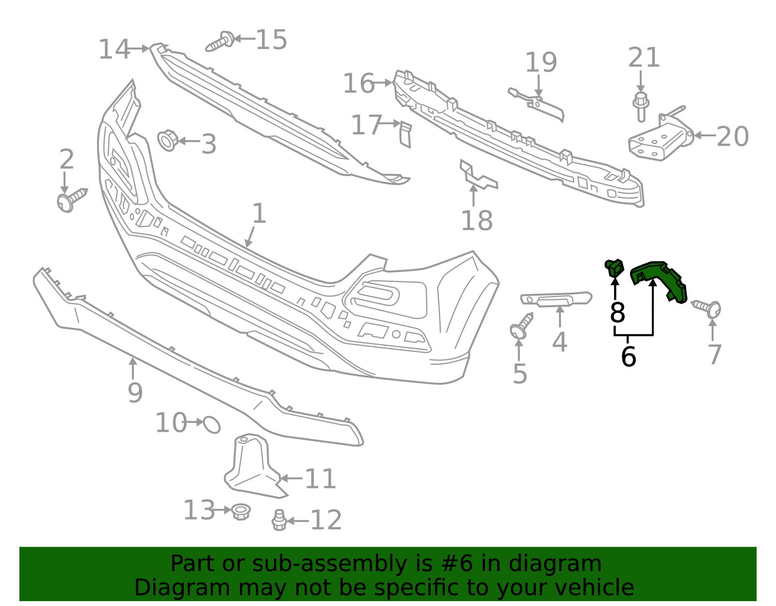 2018-2021 Hyundai Side Bracket 86613-J9001 | QuirkParts