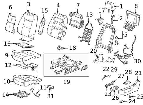 Driver Seat Components for 2024 Chevrolet Tahoe | GMPartsDirect.com