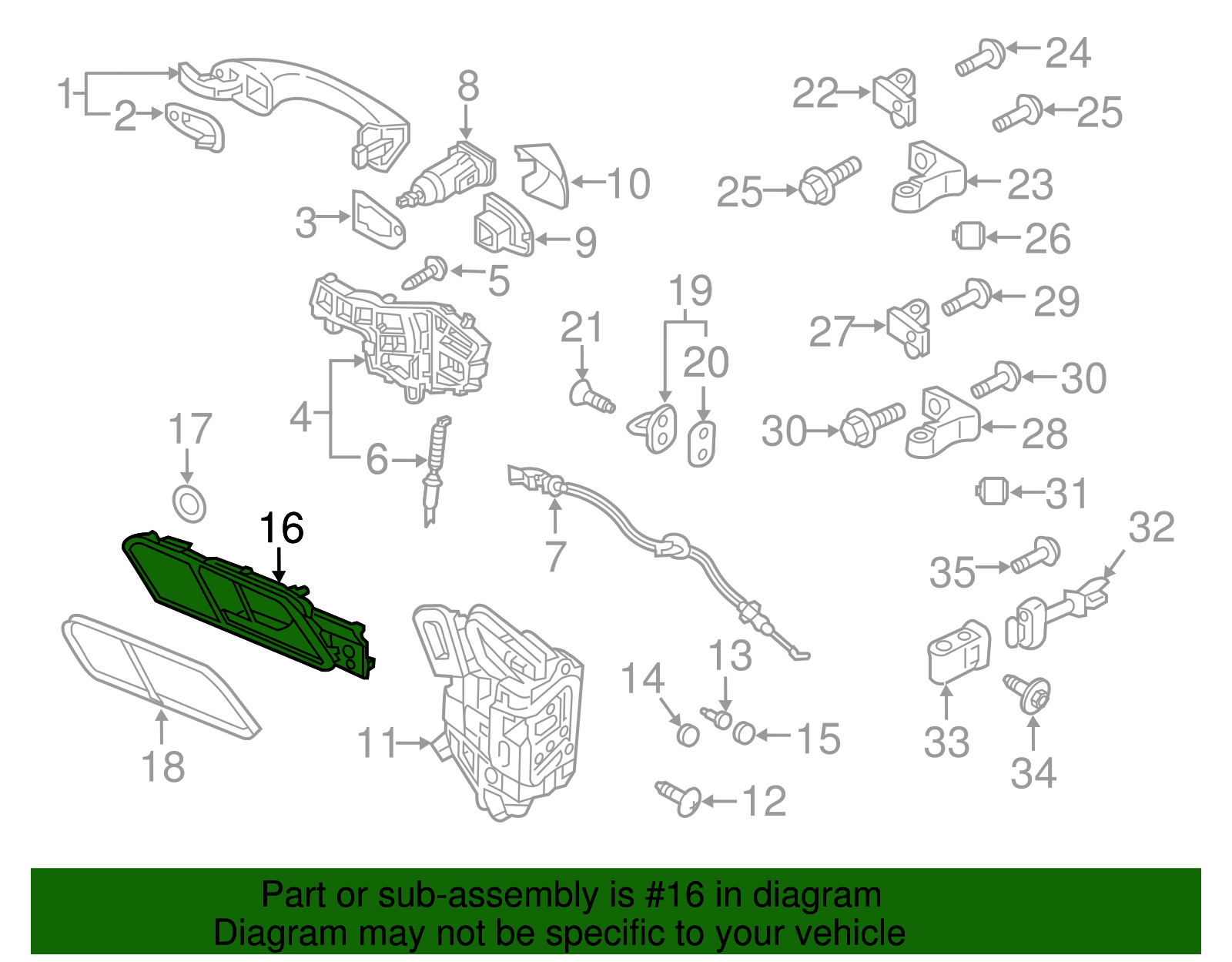 5NN-837-113-C-ZNX - Handle, Inside 2018-2020 Volkswagen Tiguan ...