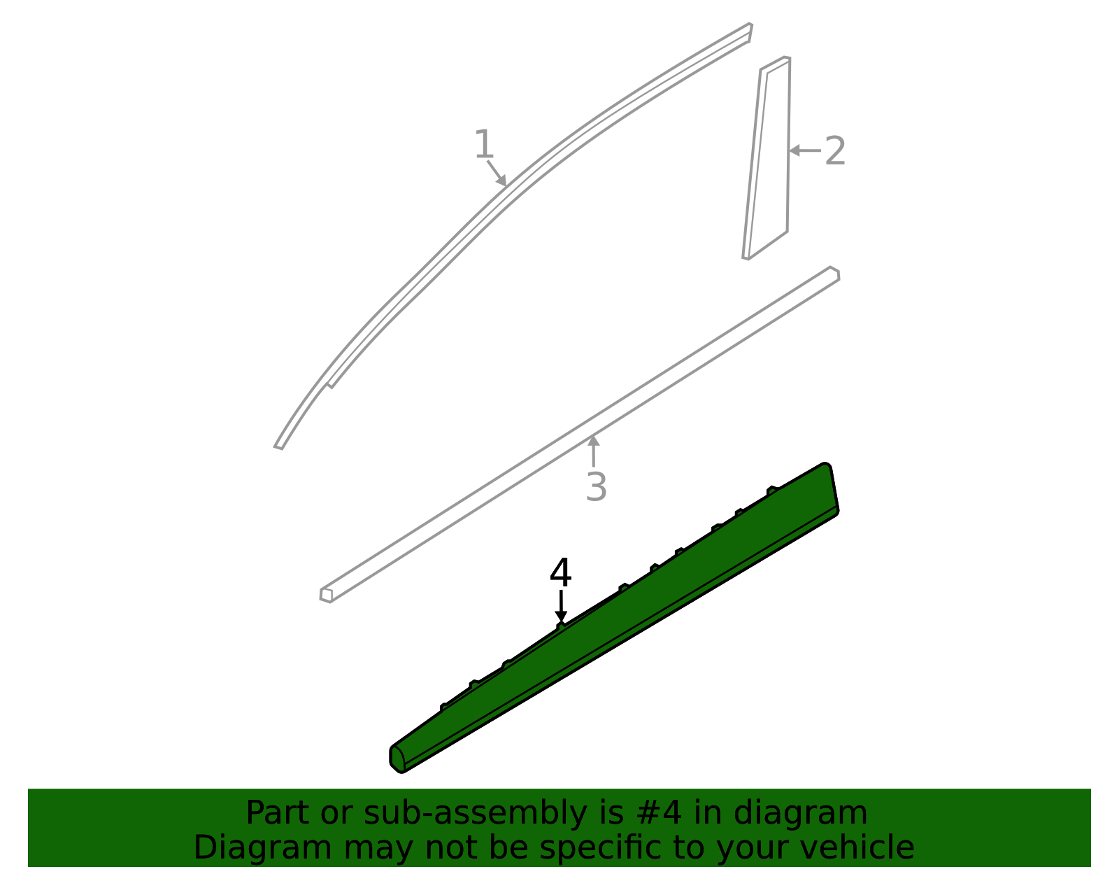 87721-CVDA0 - Lower Molding 2022-2024 Kia EV6 | Kia.Parts Store