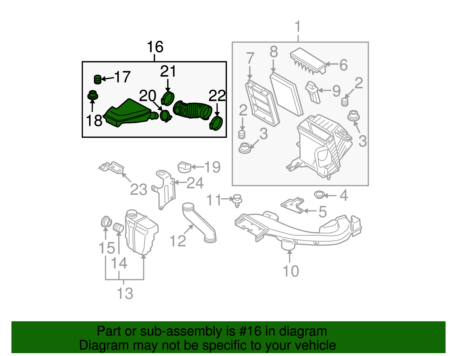 2008-2015 Nissan Air Duct 16576-JG30A | Dutro Nissan Parts