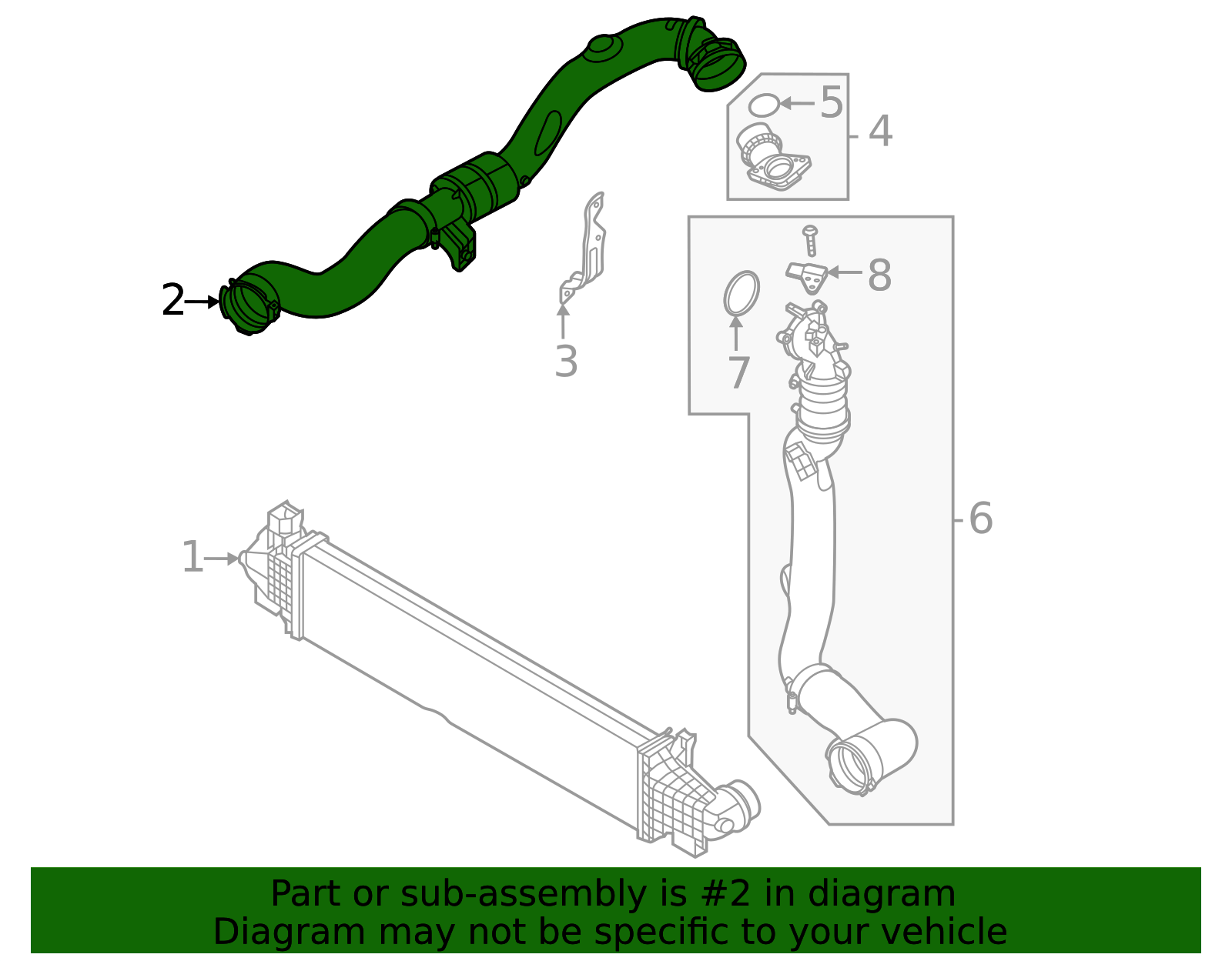 2023-2025 Ford Escape Inter-Cooler Hose PZ1Z-6F073-A | Miracle Ford Parts