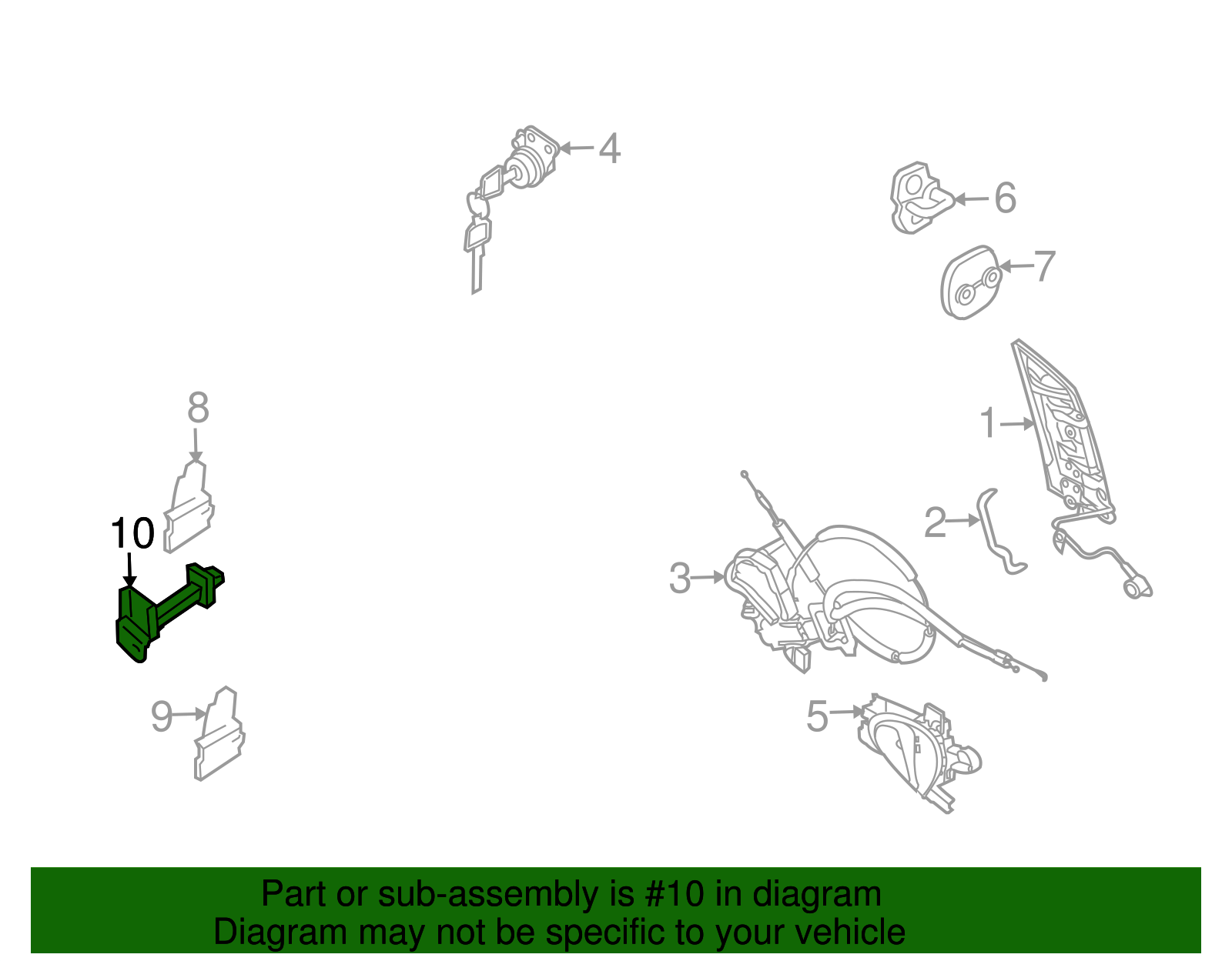 80431-1EA0A - Door Check 2009-2025 Nissan | Official Nissan Parts Store