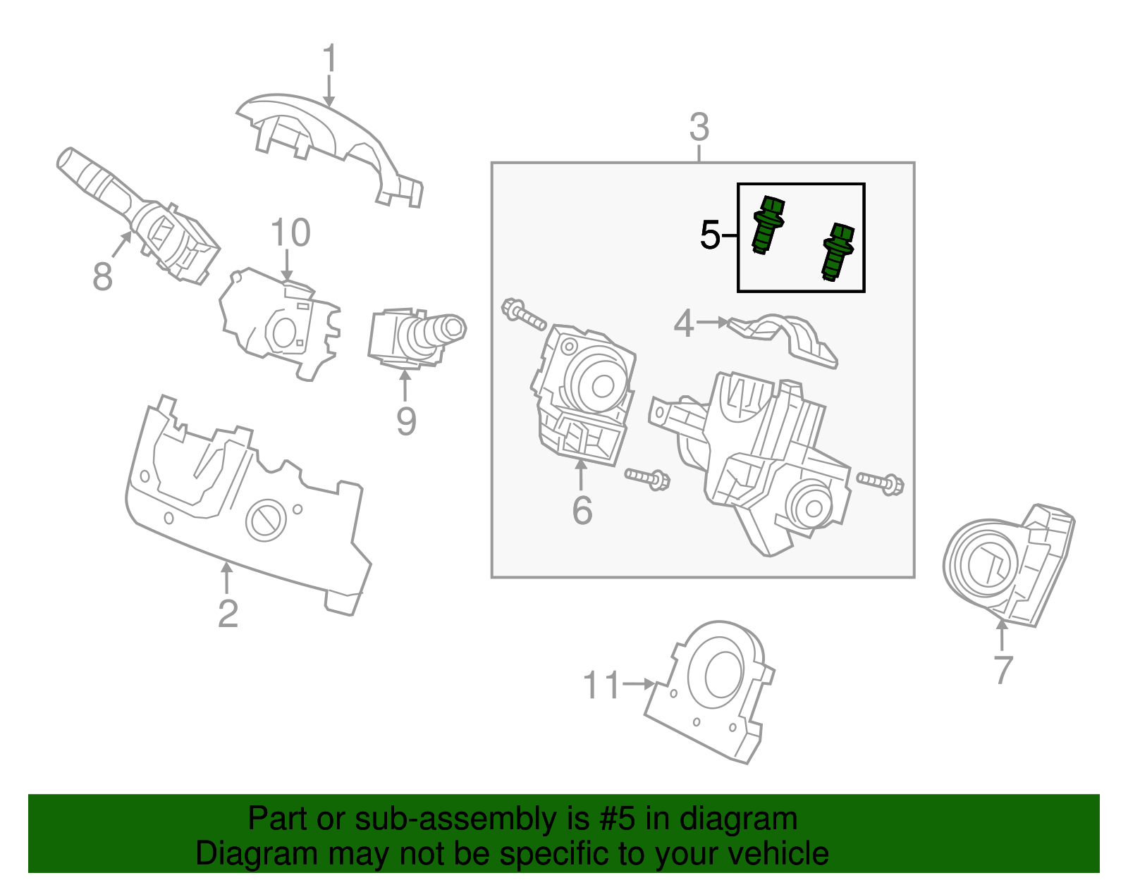 OEM 2012-2022 Honda Steering Lock Fracture Bolt 35102-TR0-003 | Honda ...