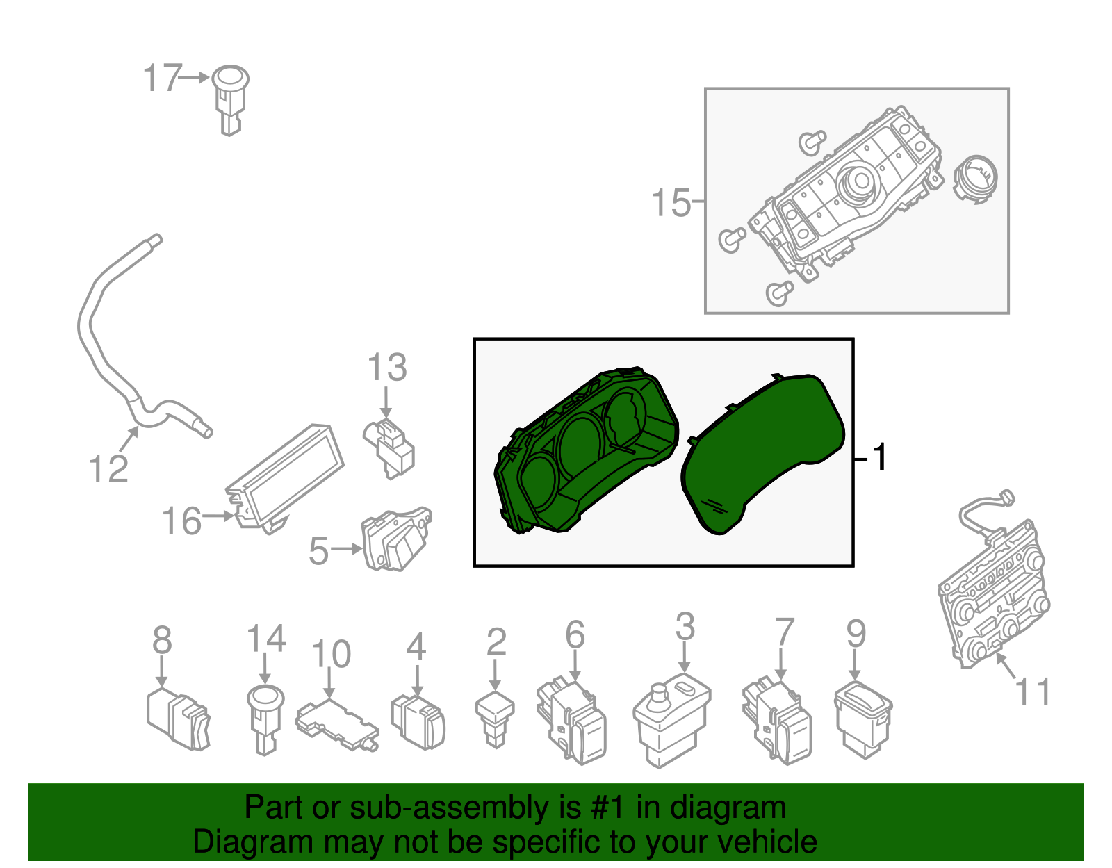 2011-2014 Nissan Maxima Instrument Cluster 24810-9DF0A | Team Nissan Inc.
