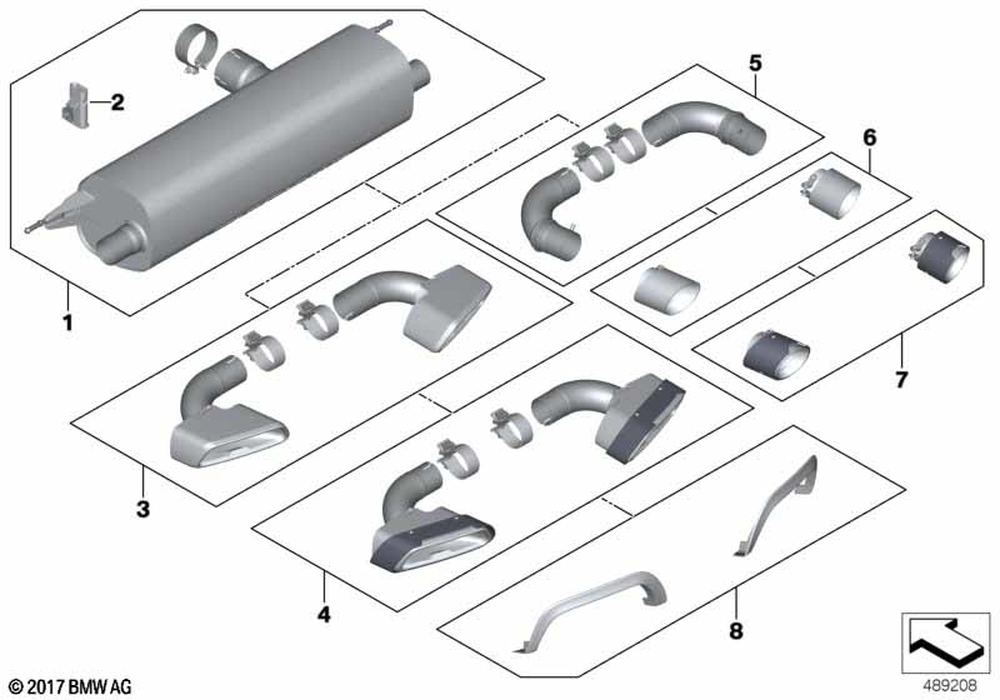 18302431035 - BMW M Performance Muffler 2016-2023 BMW | Performance ...