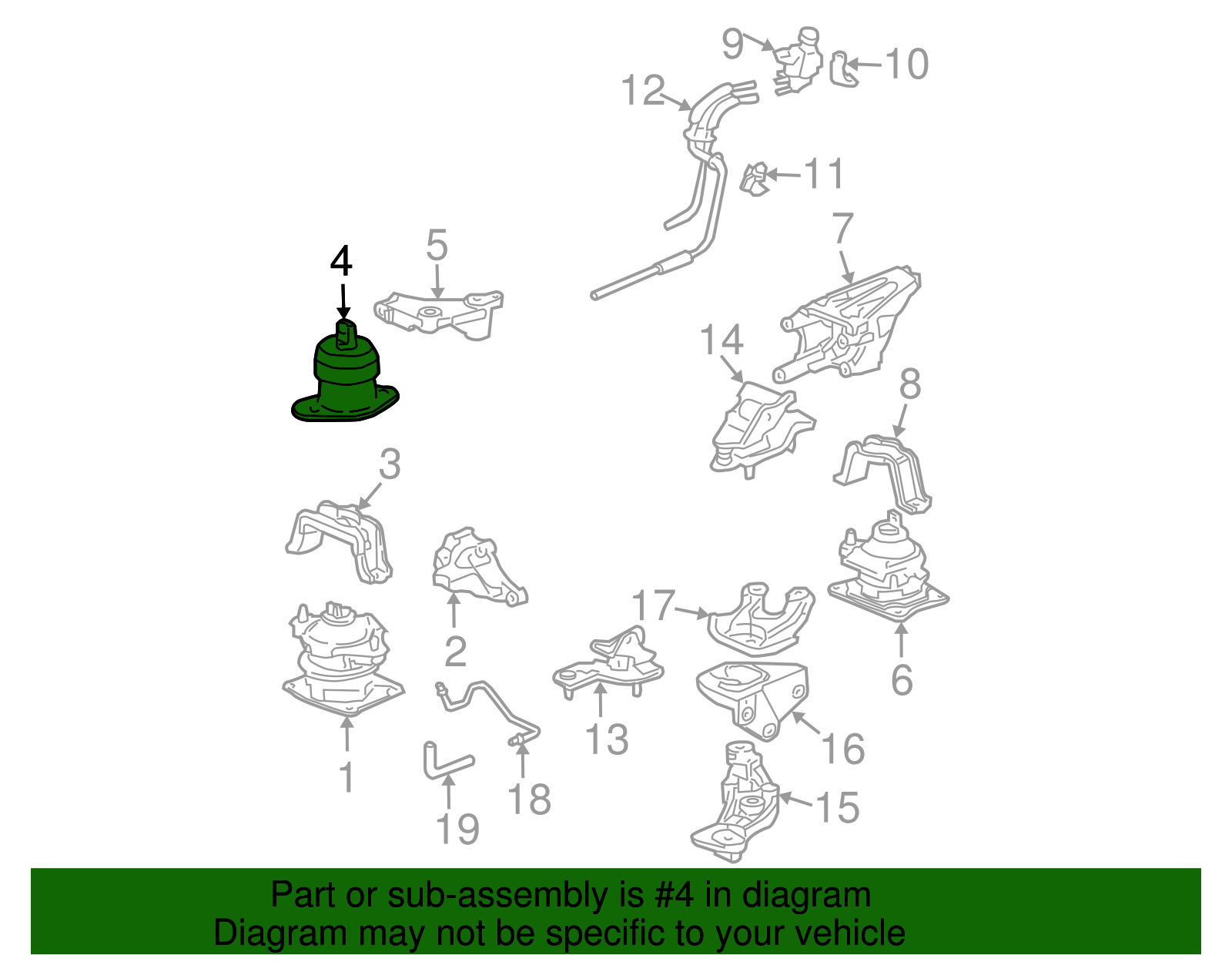 50820-SDA-A01 - Side Mount 2003-2007 Honda Accord | Honda Parts Online