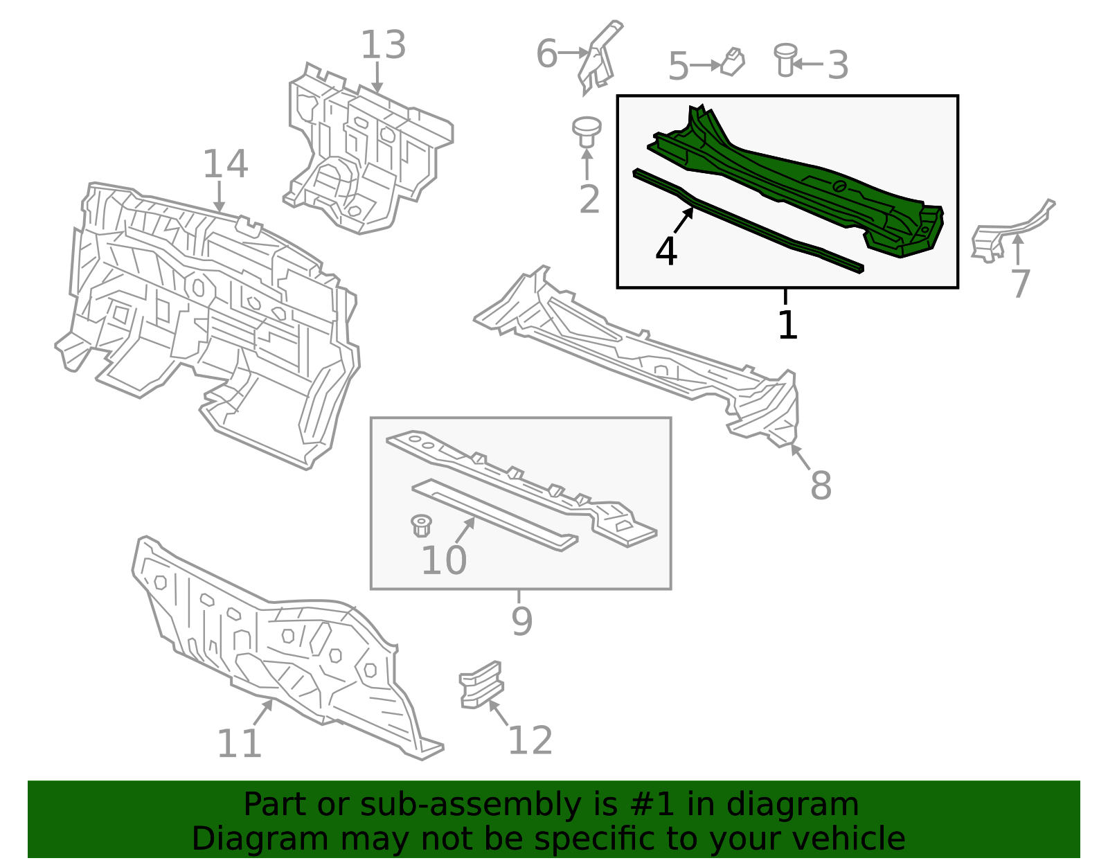 74200-T0A-A00 - 2012-2016 Honda CR-V - Cowl Top Assembly Front Center ...