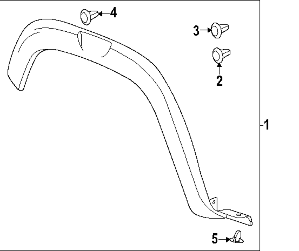 2023-2025 GM Wheel Opening Molding Retainer 86779332 | GM Parts Center