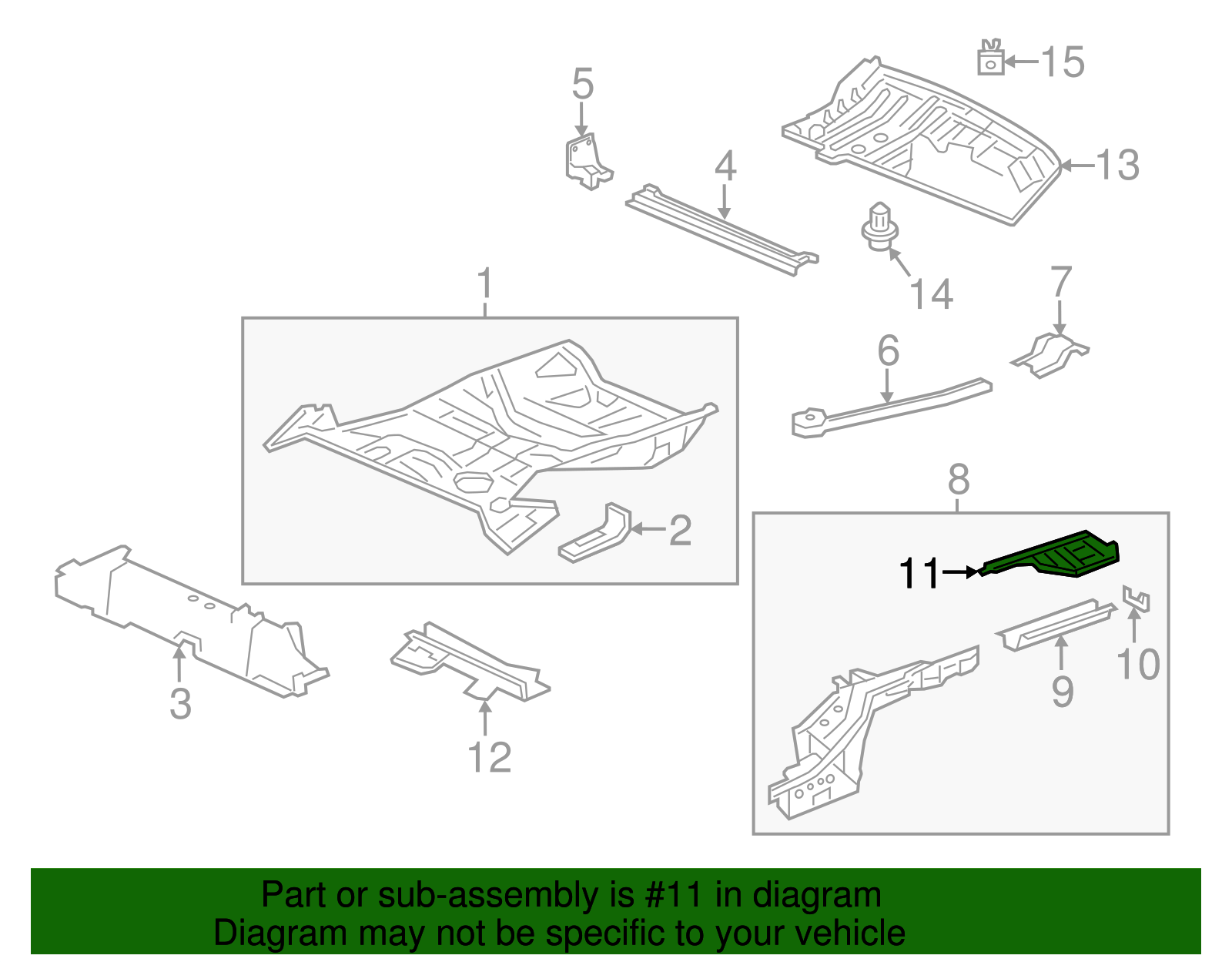 65673-T0A-A00ZZ - Stiffener L Rear Frame (Upper) - 2012-2016 Honda CR-V ...
