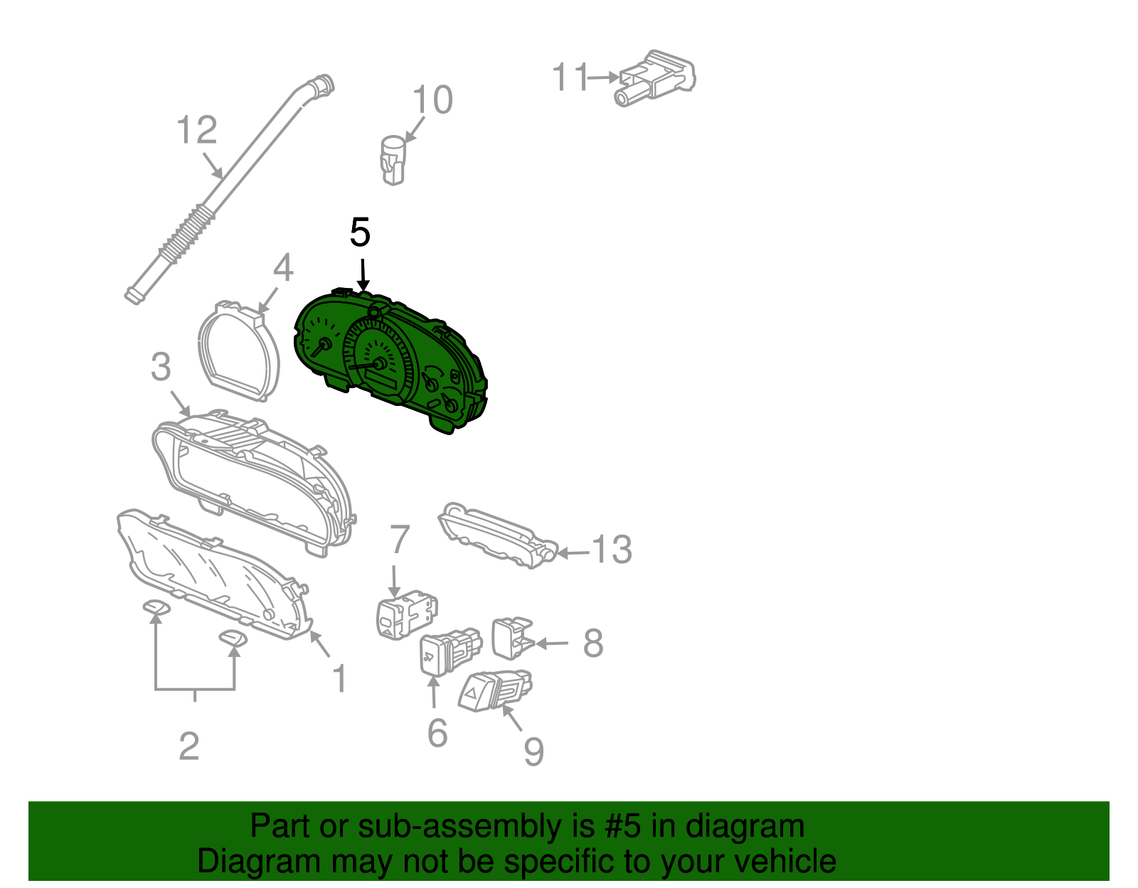 78120-SDA-A44 - Instrument Cluster 2006-2007 Honda Accord | Honda Parts ...