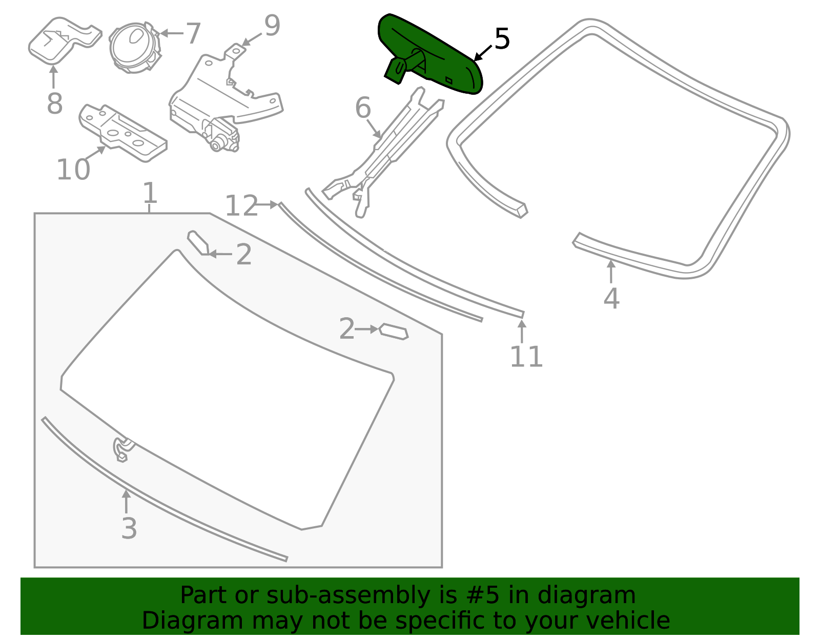 96321-6FL1A - Mirror Inside - 2017-2020 Nissan | Nissan OEM Parts Direct