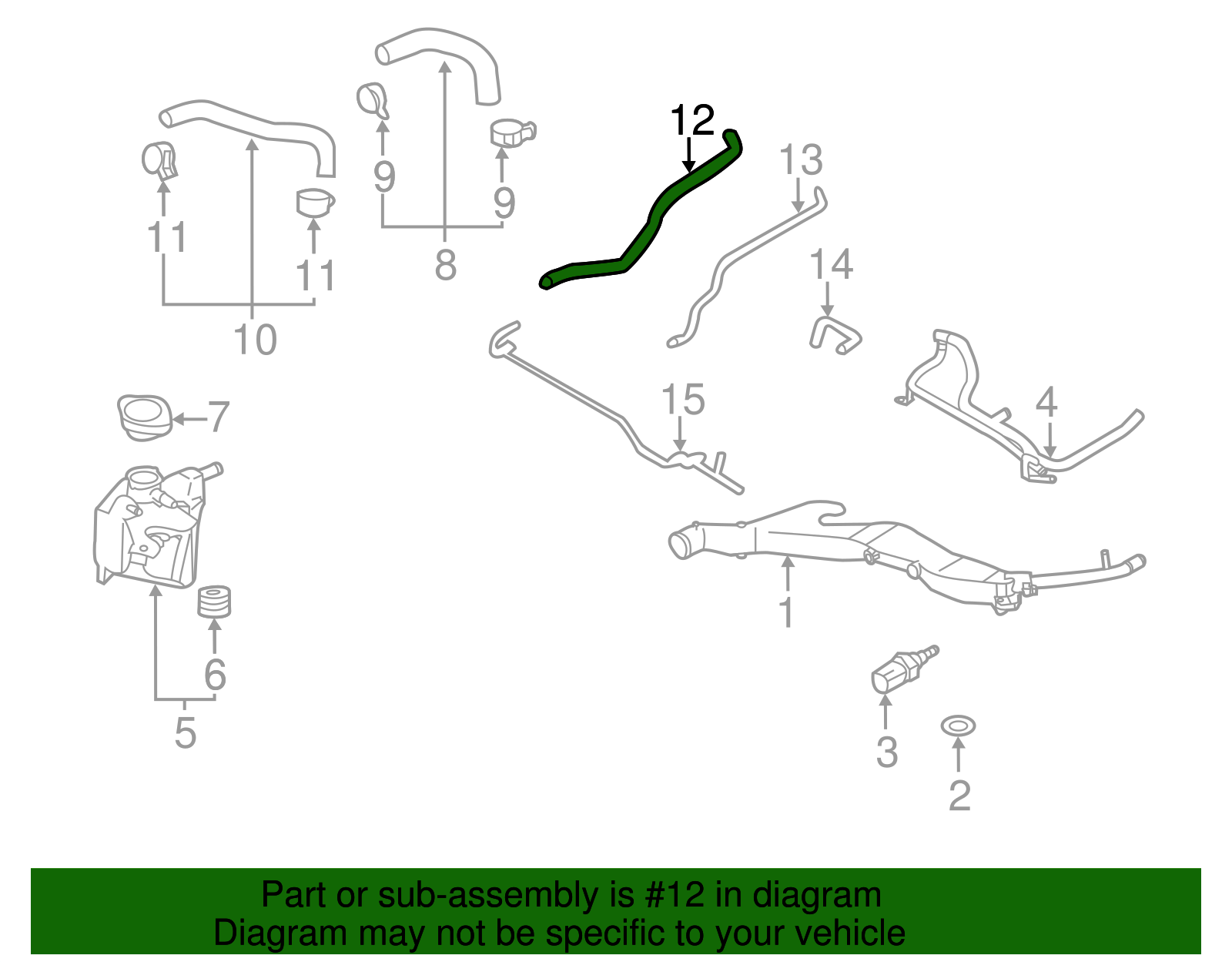 2008-2014 Subaru Impreza Hose 45162AG010 | OEM Parts Online