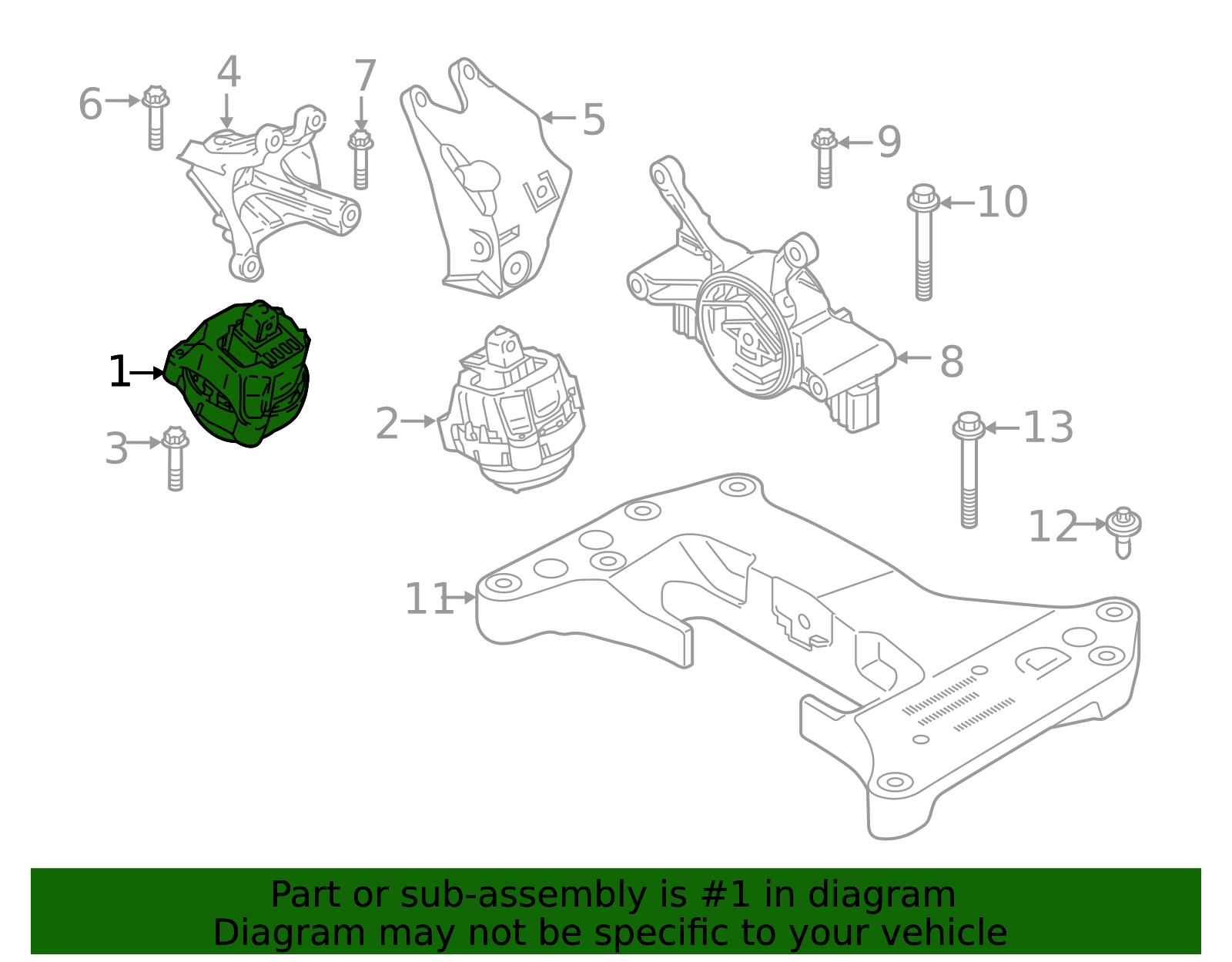 2019-2021 BMW X3 Mount 22-11-6-877-660 | BMW OEM Parts