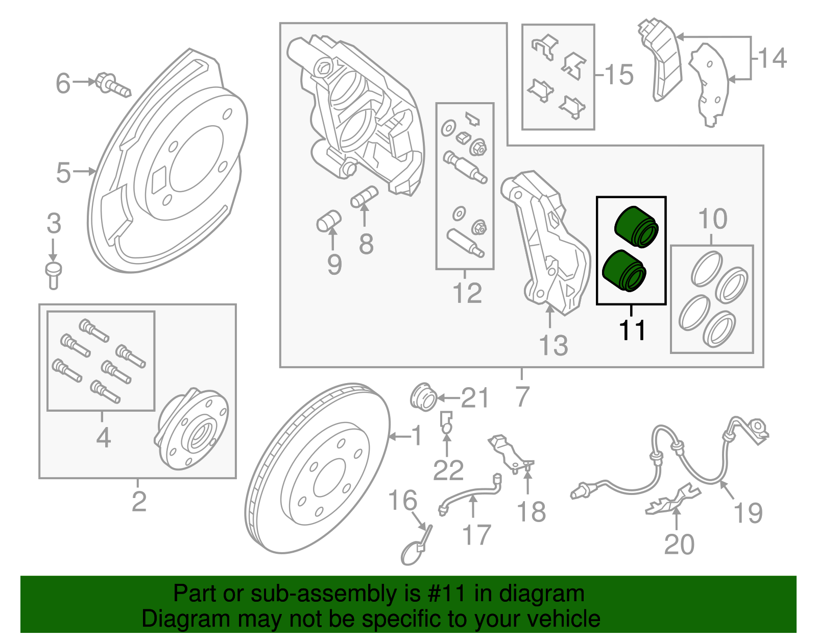 2006-2024 Nissan Caliper Piston 41121-ZC60A | Bill Kay Nissan Parts