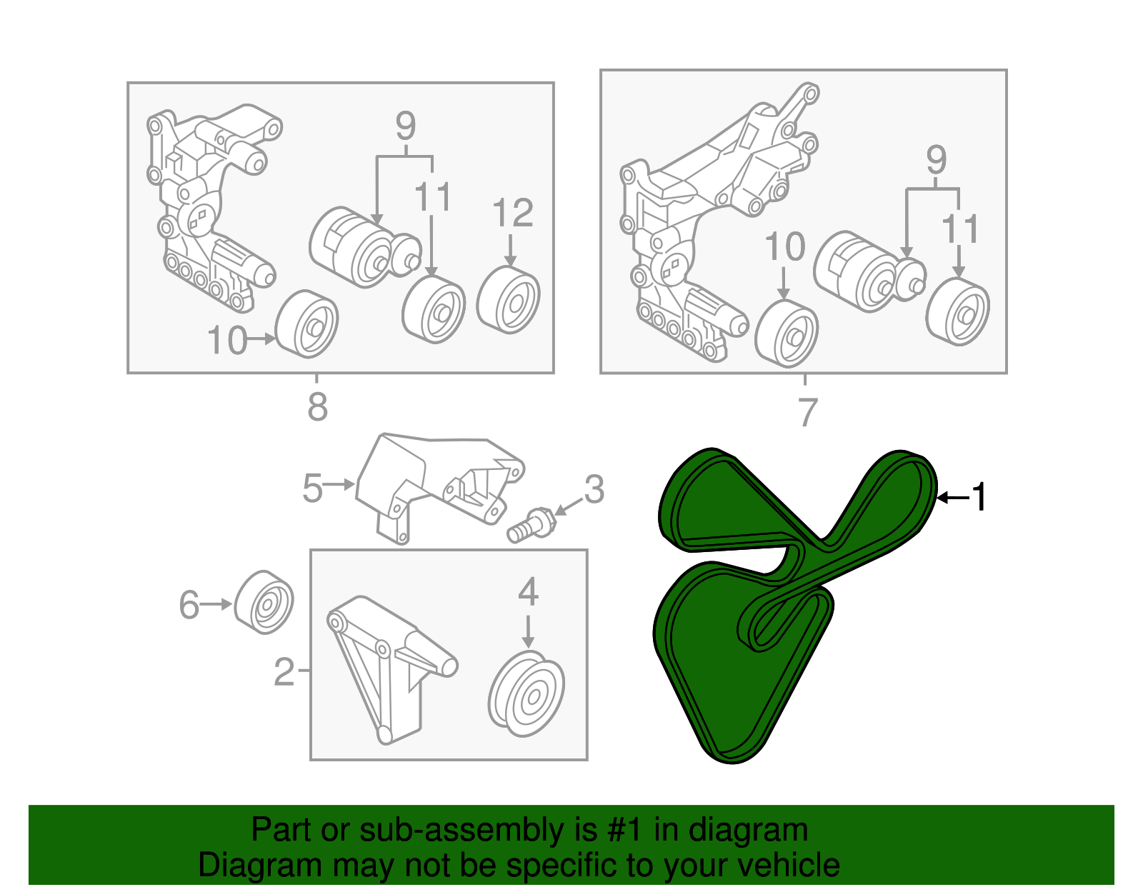 2010-2013 Kia Serpentine Belt 25212 25010 | TascaParts.com