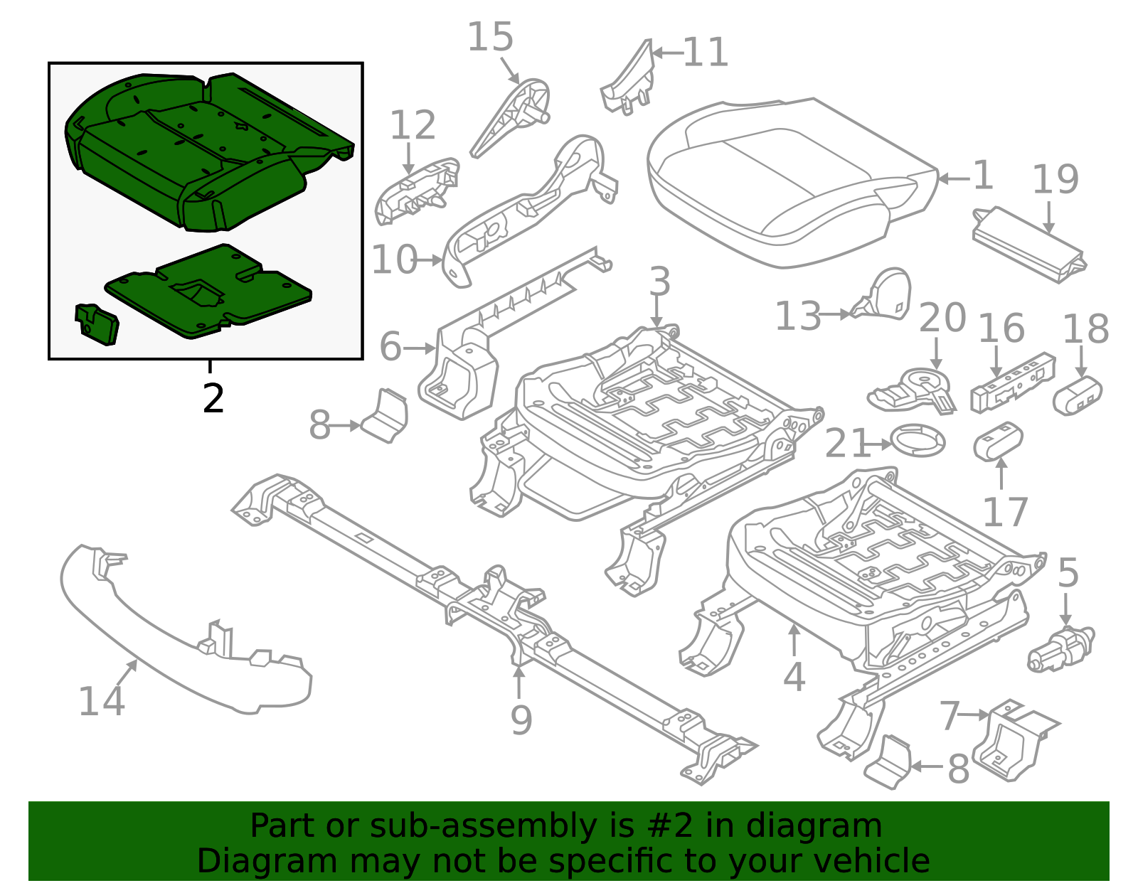 2016-2017 Ford Explorer Seat Cushion Pad FB5Z-78632A23-J | Ford OEM ...