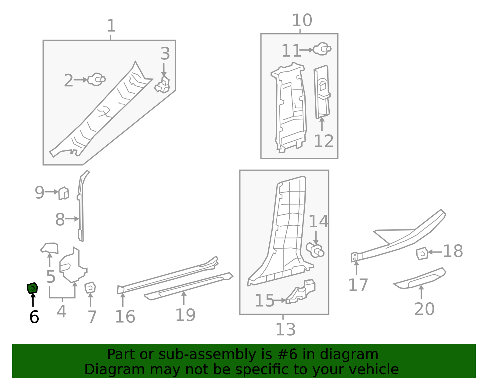 90467-06155 - Cowl Trim Retainer For 2001-2025 Lexus | Lexus OE Parts