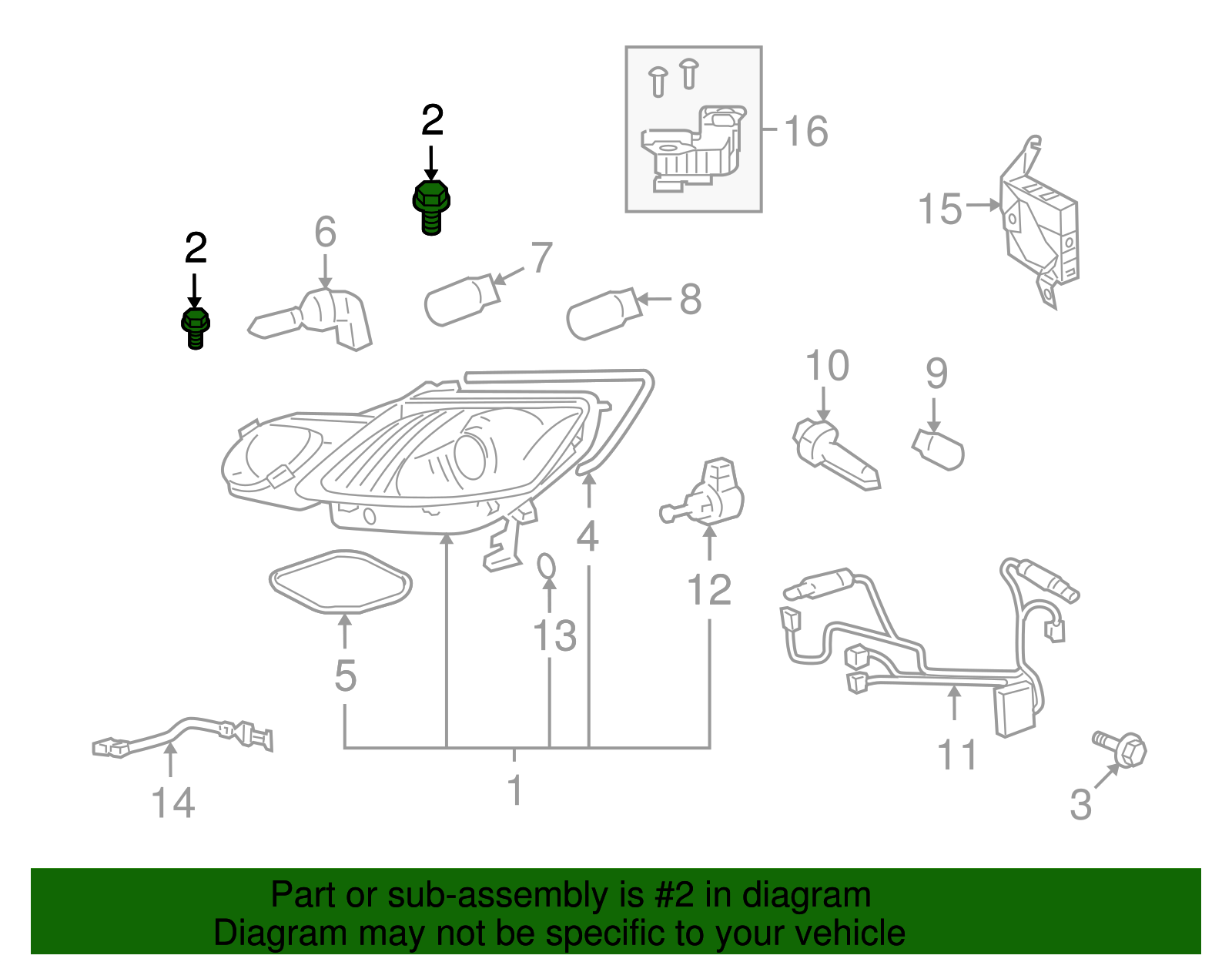 90109-06293 - 2002-2024 Lexus - Headlamp Assembly Bolt | My L Parts