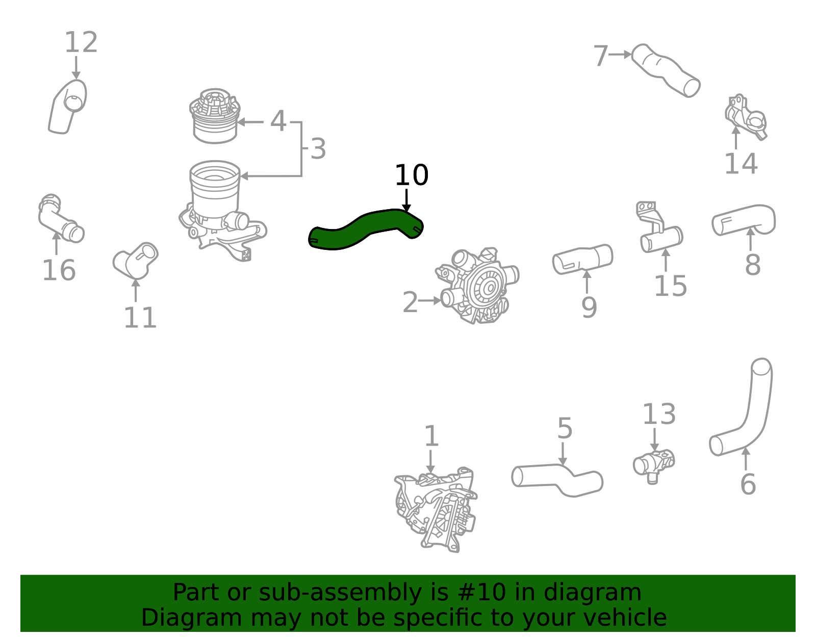 16579-77010 - Coolant Hose - 2021-2025 Toyota Mirai | OEM Genuine ...