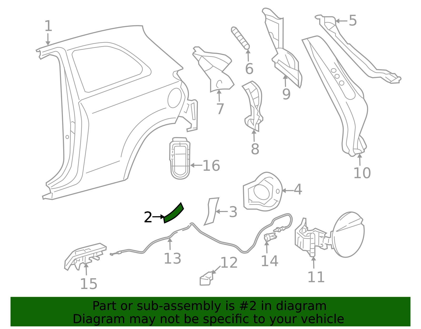58746-0D040 - Quarter Panel Protector - 2014-2018 Toyota Yaris | Nucar ...