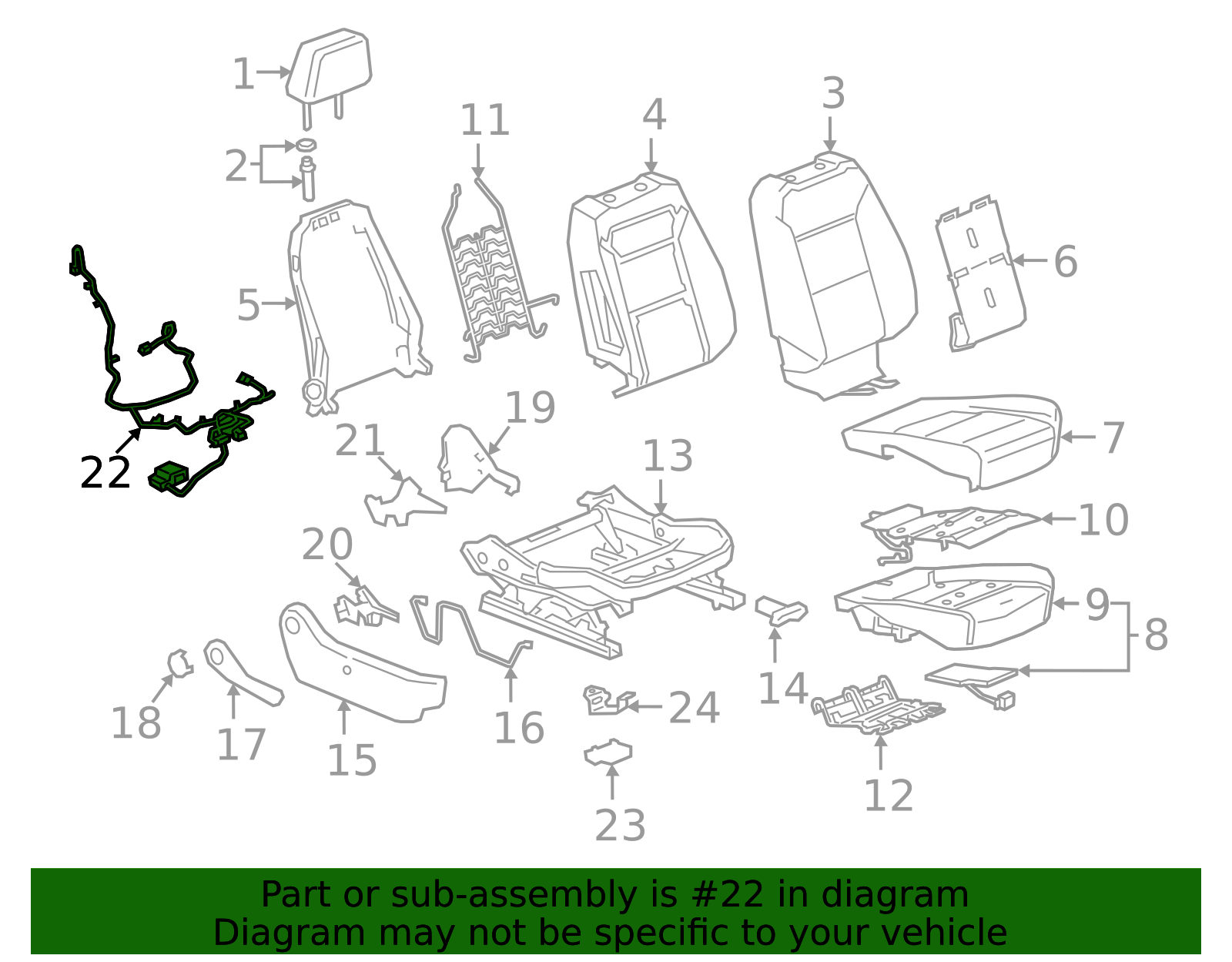84914096 - 2019-2023 GM - Power Seat Wiring Harness | Partners Chevy