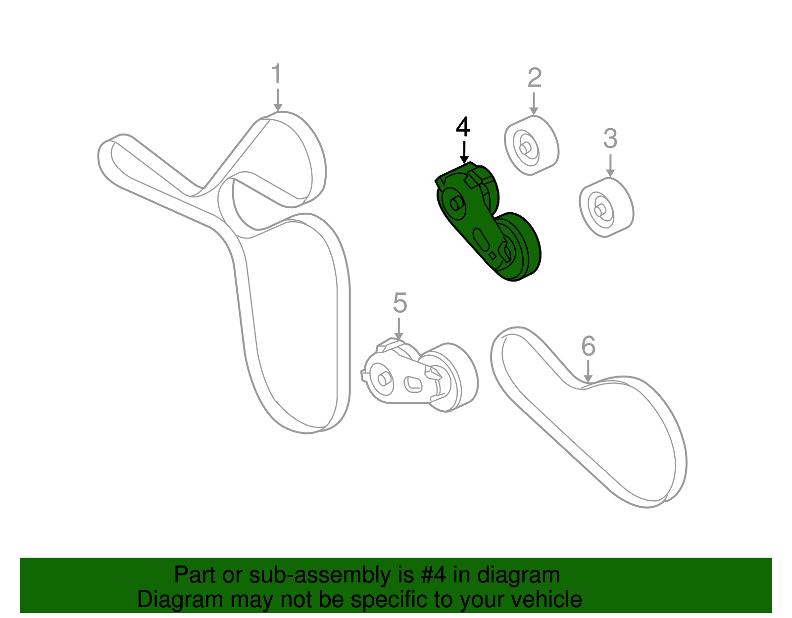 7C3Z-6B209-B - Accessory Drive Belt Tensioner Assembly 2008-2010 Ford ...