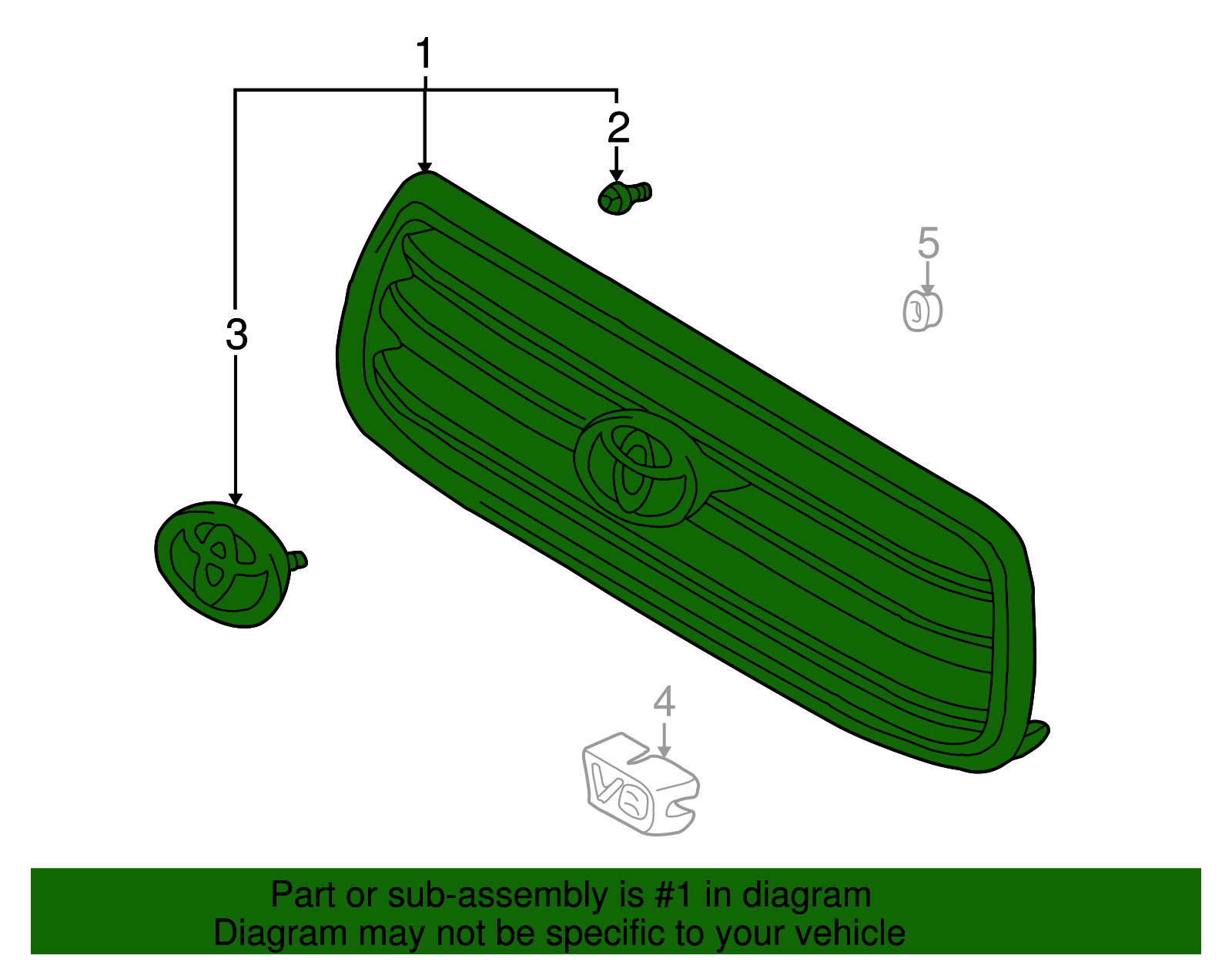 53100-0C010 - Toyota Grille 2000-2002 Toyota Tundra | Performance Auto ...