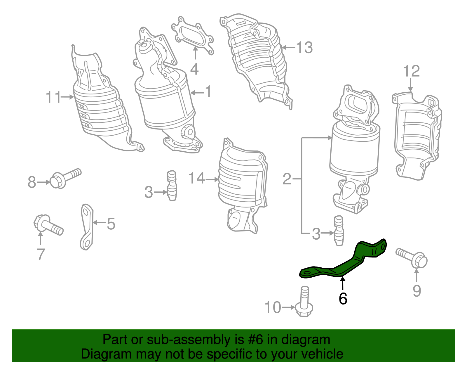11941-5G0-A00 - Catalytic Converter Stay | All Discount Parts Store
