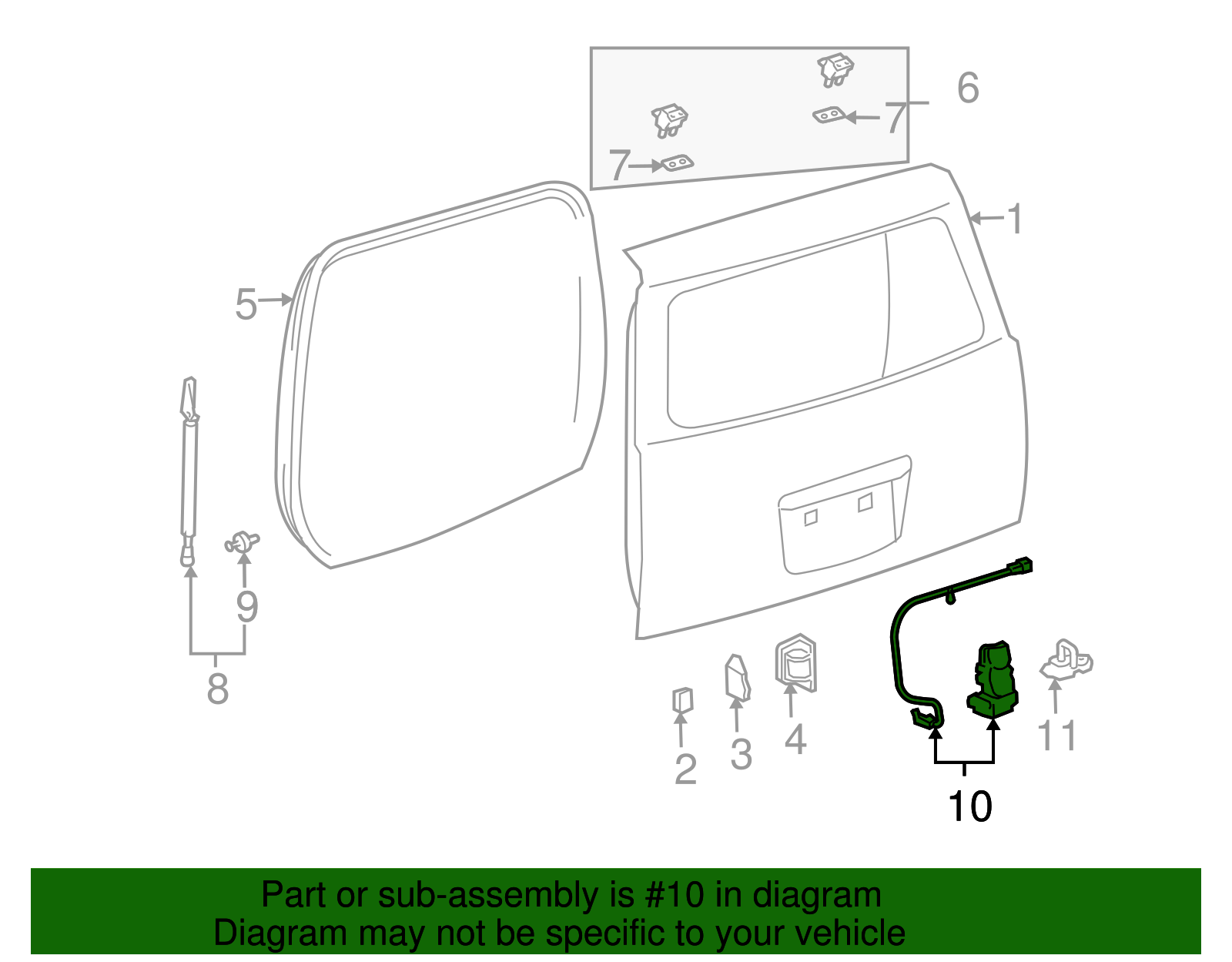 2004-2006 Scion xB Lock Assembly 69350-52100 | Toyota Parts Center
