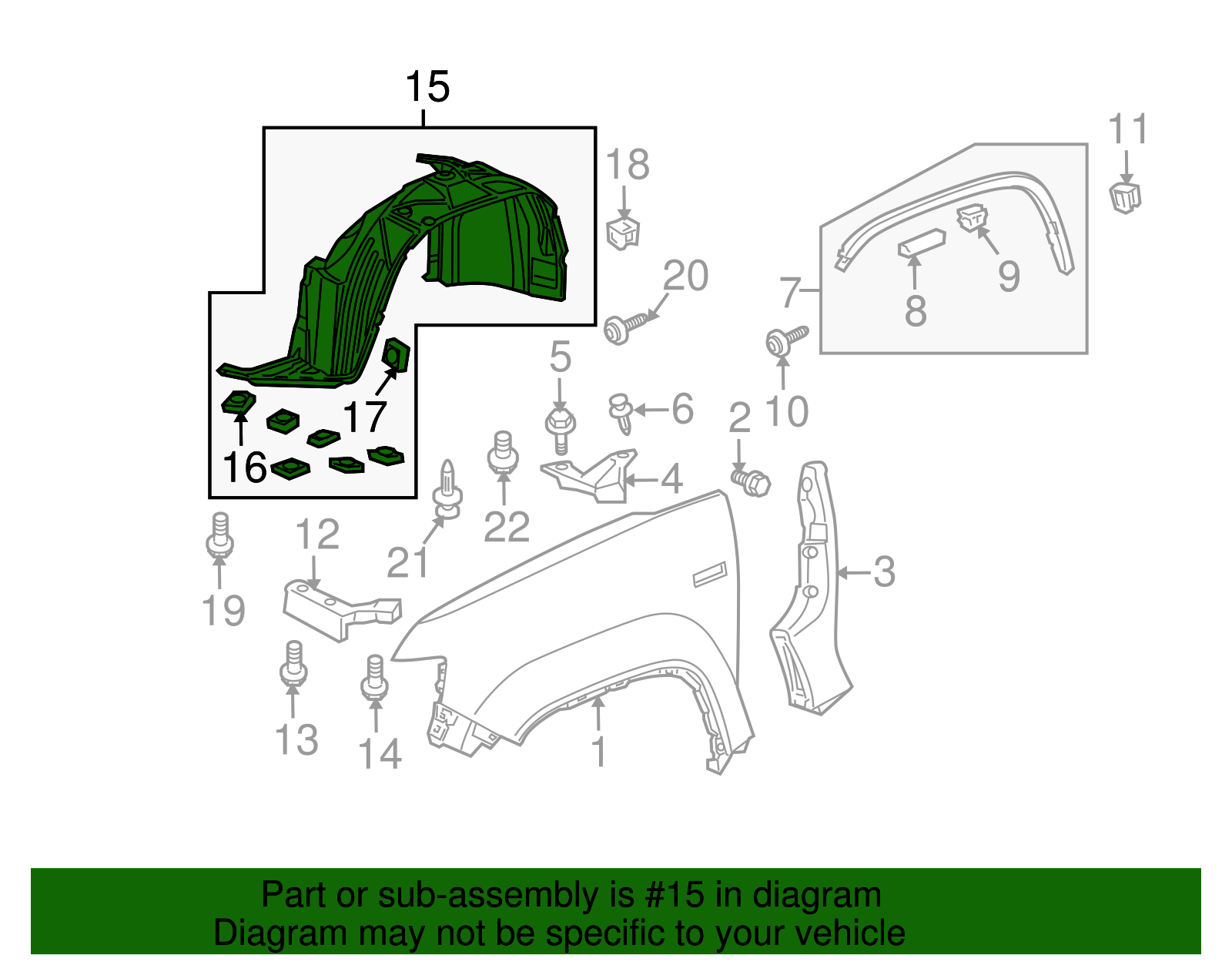 74151-SCV-A80 - Fender L Front (Inner) - 2009-2011 Honda Element ...
