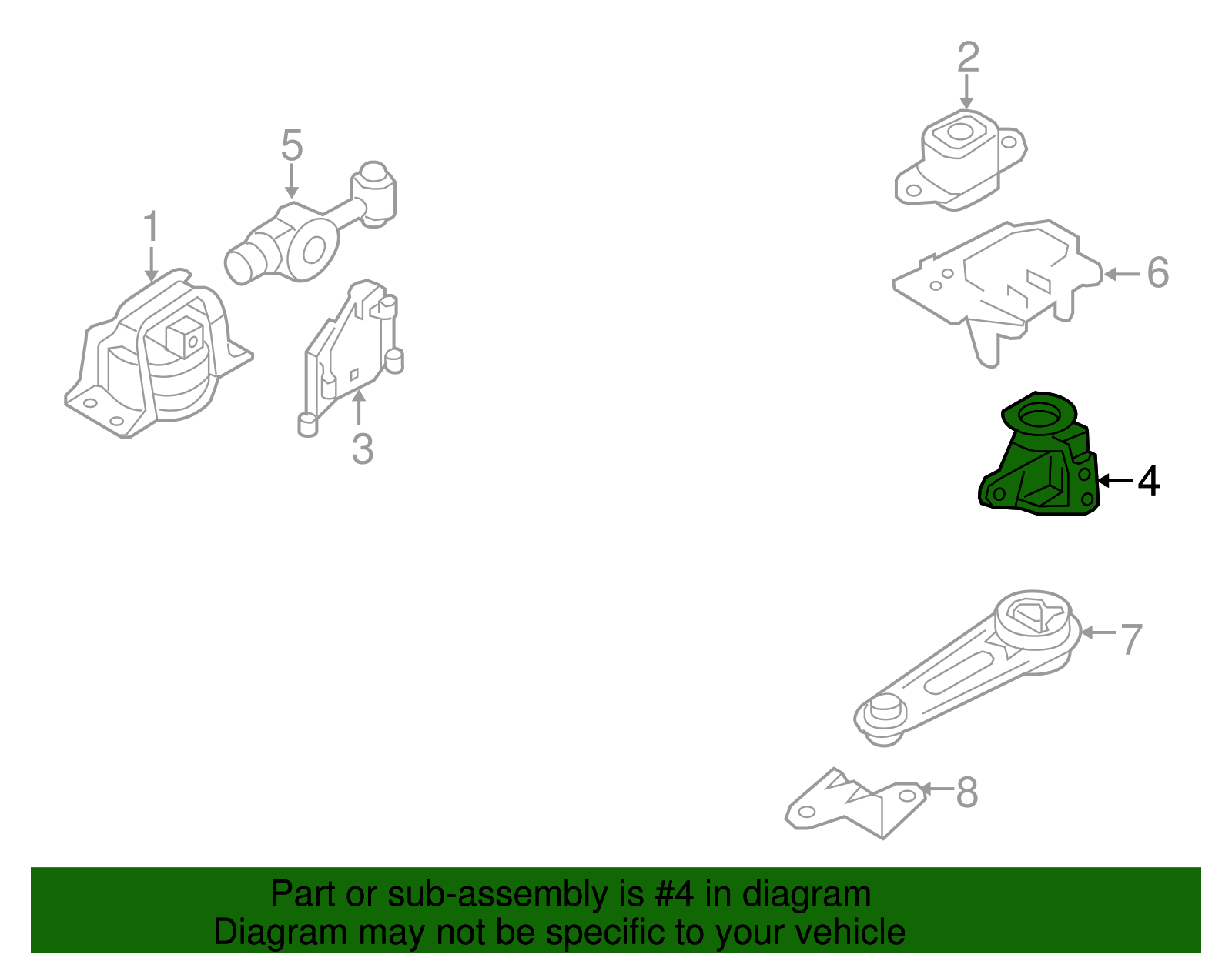 2009-2014 Nissan Cube Front Mount Bracket 11253-ED100 | My Nissan Part