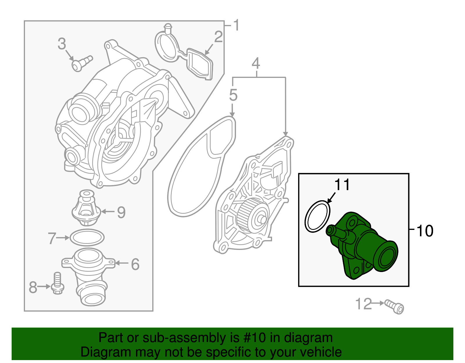 2013-2022 Volkswagen Engine Coolant Outlet Flange 06K-121-132-H ...