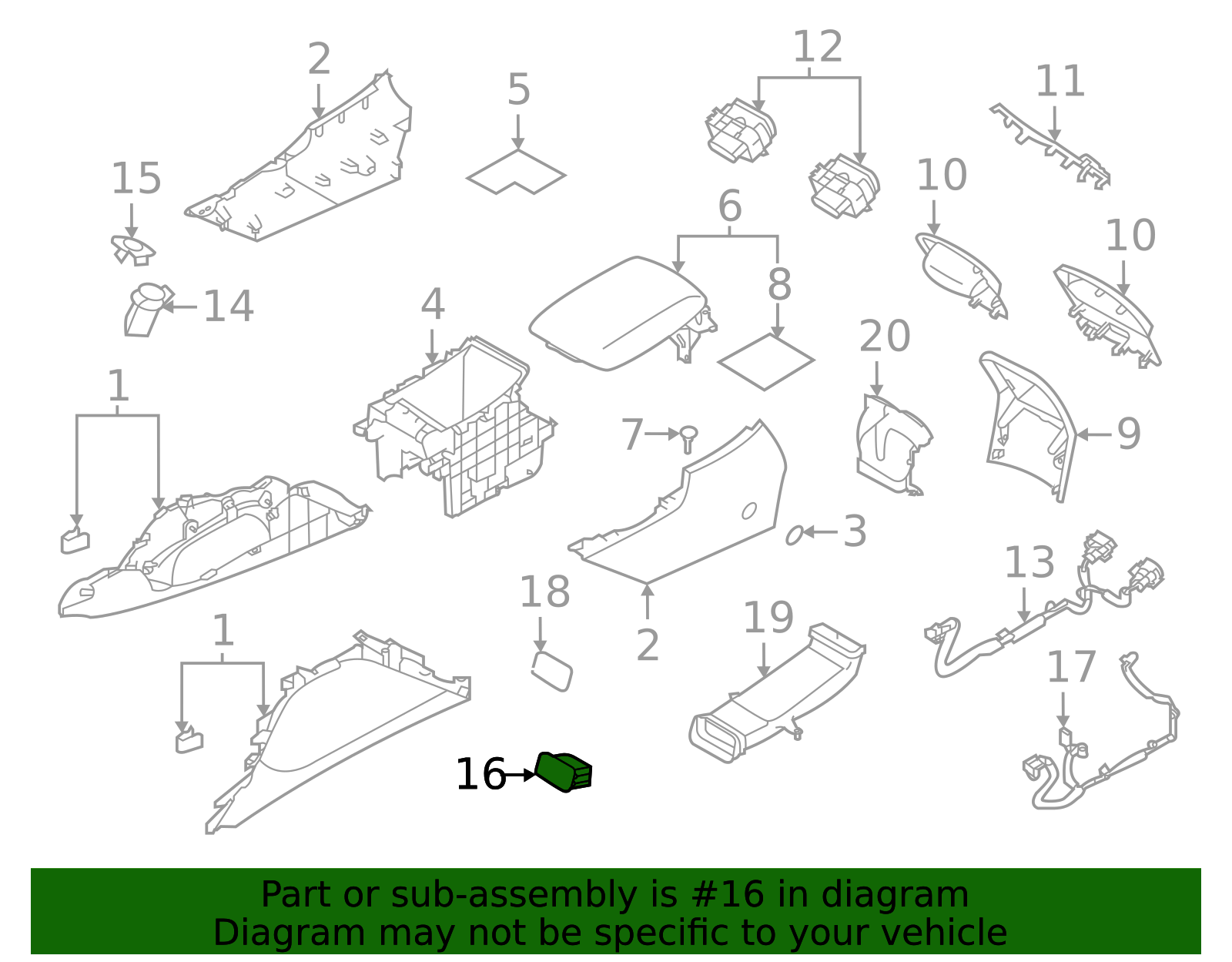 2023-2025 Subaru Auxiliary Outlet 86257AN422 | OEM Parts Online