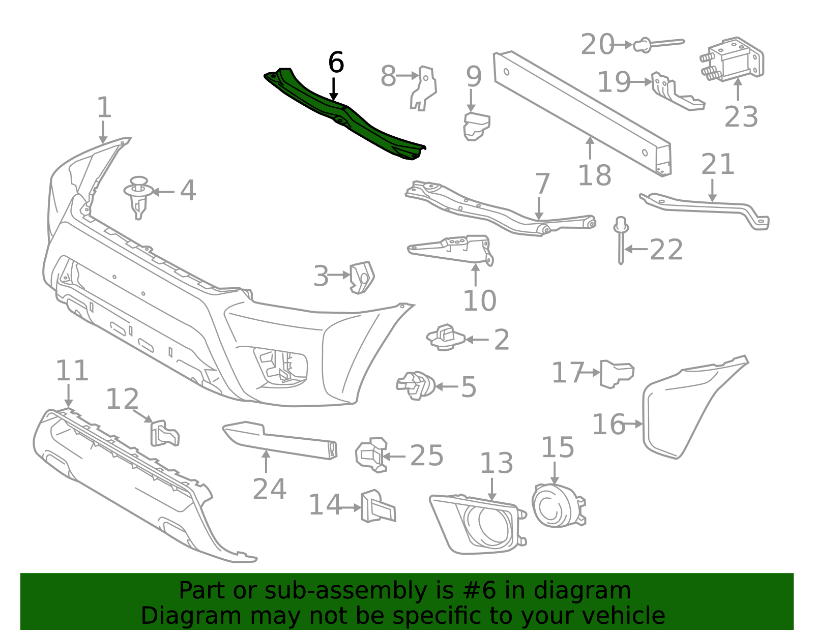 Genuine Official Toyota Bumper Cover Support Rail (Front, Upper) part ...