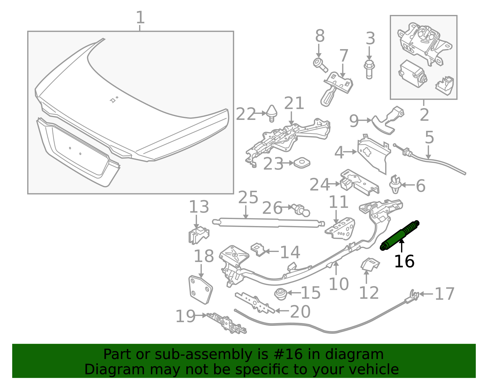2006-2013 Volvo C70 Assist Spring 30633693 | TascaParts.com