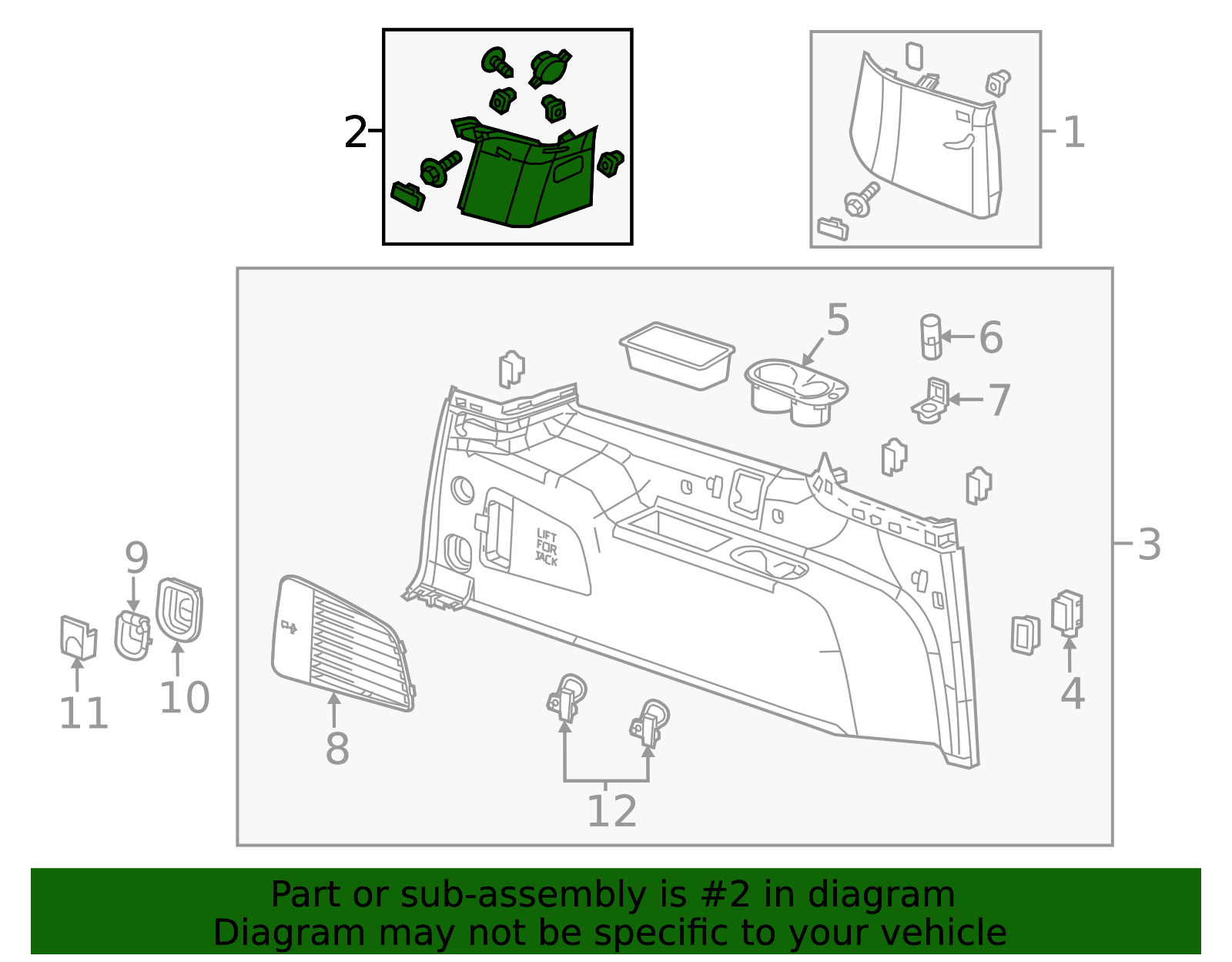 2015-2020 GM Shale Driver Side Body Rear Corner Upper Garnish Molding ...