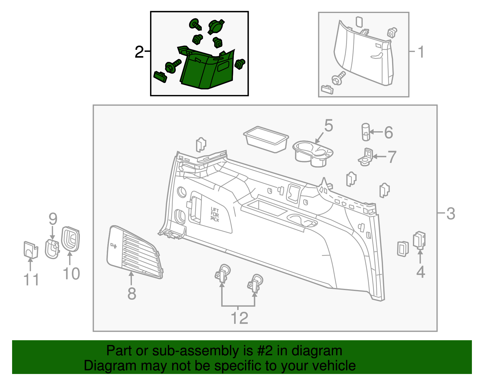 2015-2020 GM Light Ash Gray Driver Side Body Lock Pillar Upper Trim ...