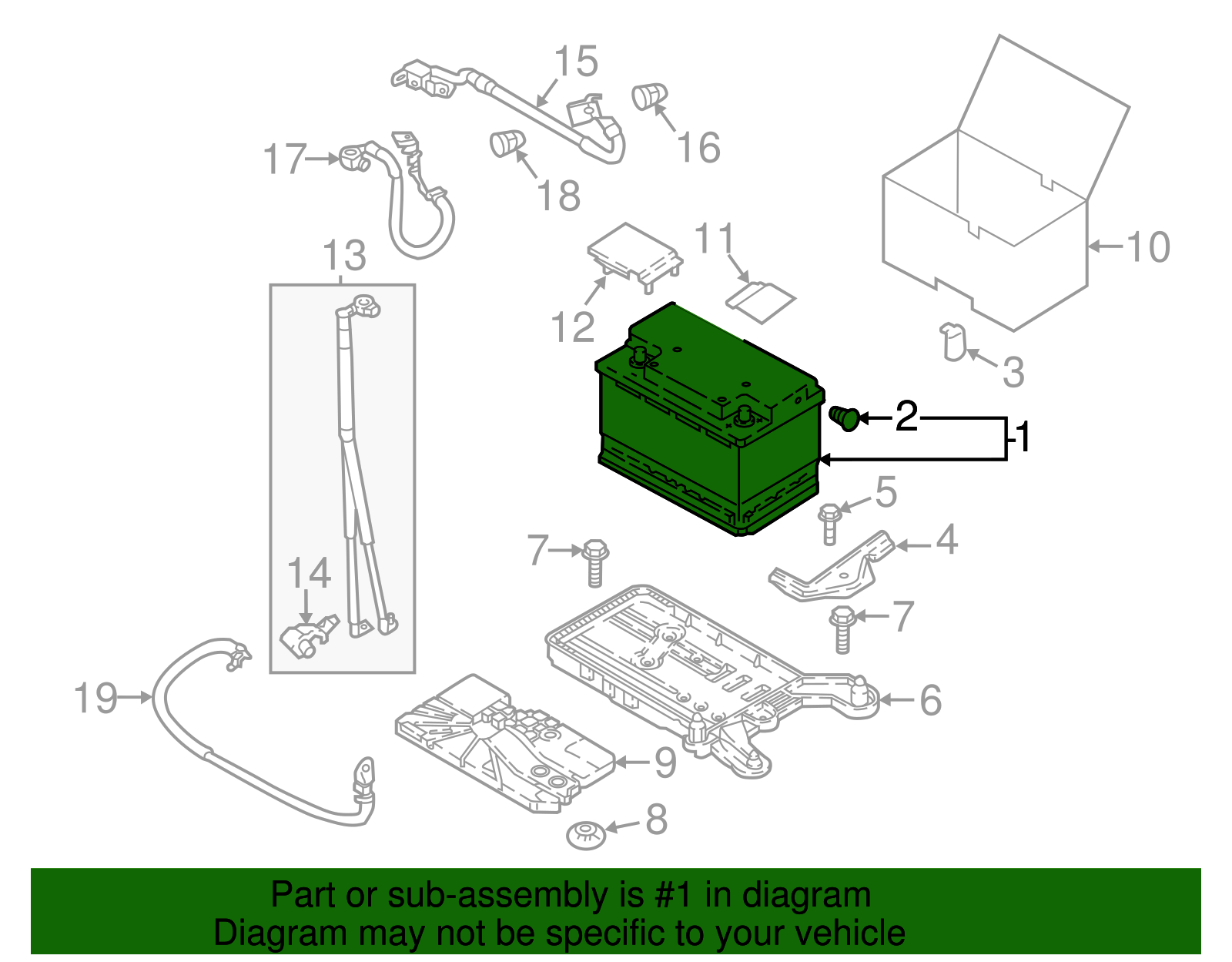 2024-2025 Volkswagen Vehicle Battery 5QS-915-089-C | OEM Parts Online