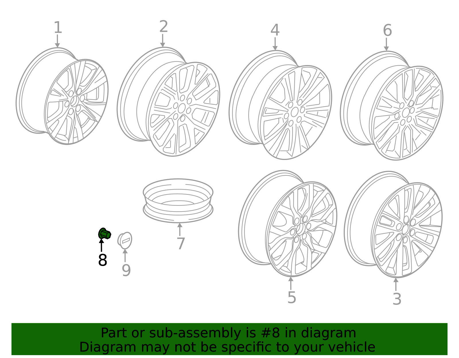 2017-2025 GM Component, Wheel Lug Nuts, Black 11602802 | GM Parts Center