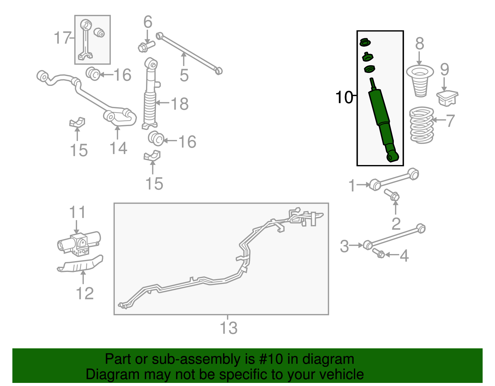 48530-80606 - Shock Absorber - 2010-2020 Toyota 4Runner | Nucar Toyota ...