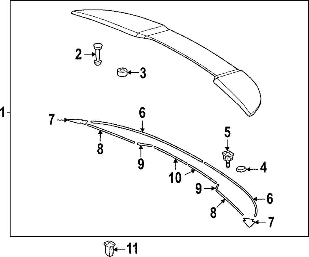 76874-47020 - 2019-2024 Lexus - Rear Spoiler Protector | My L Parts